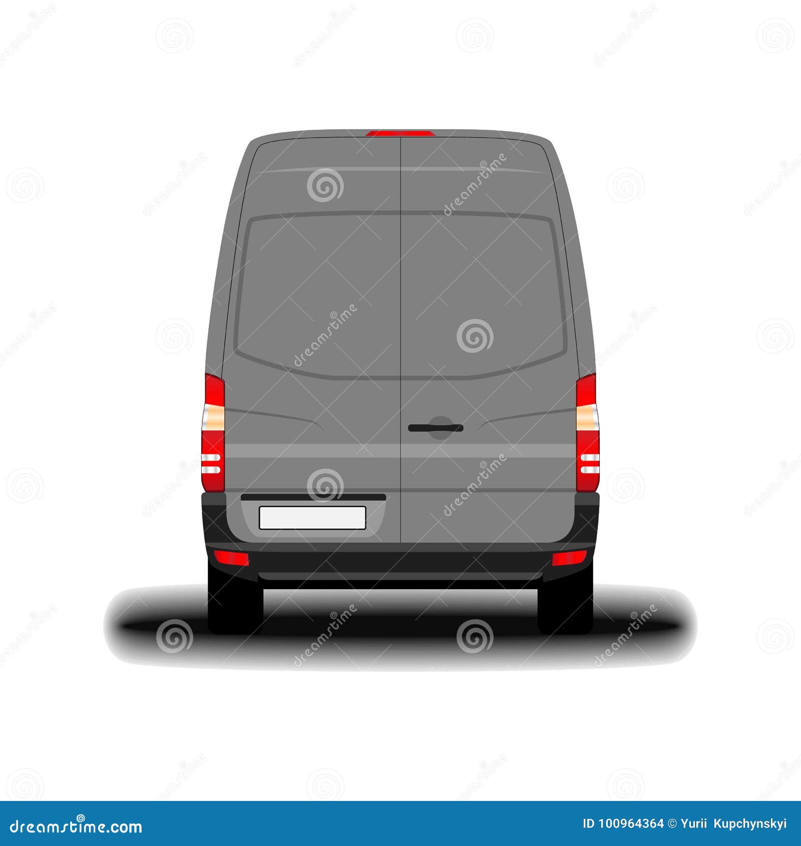 Realistic cargo van. stock illustration. Illustration of realistic ...