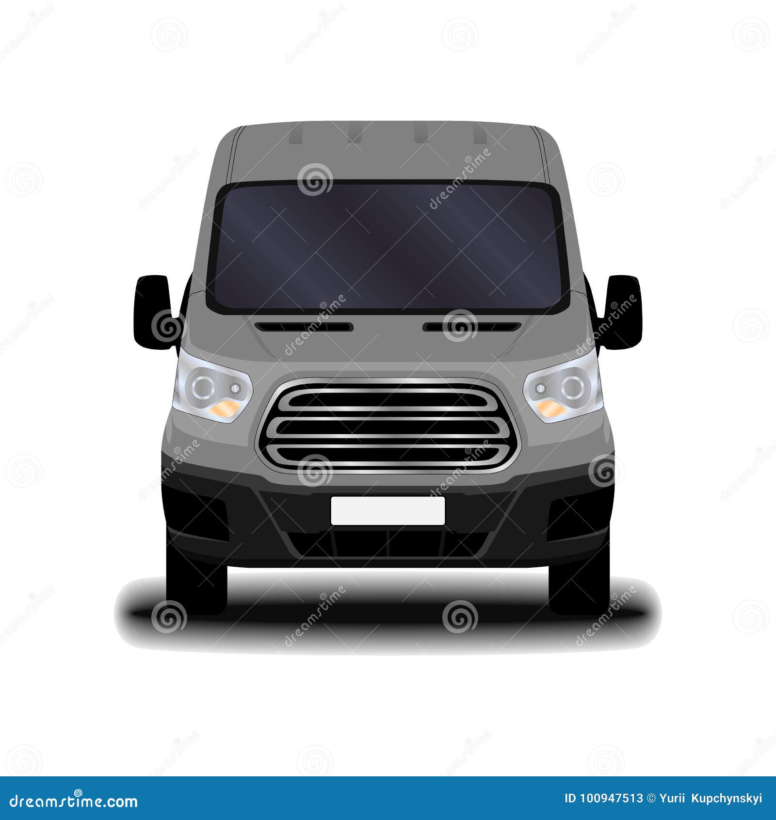 Realistic cargo van. stock illustration. Illustration of isolated ...