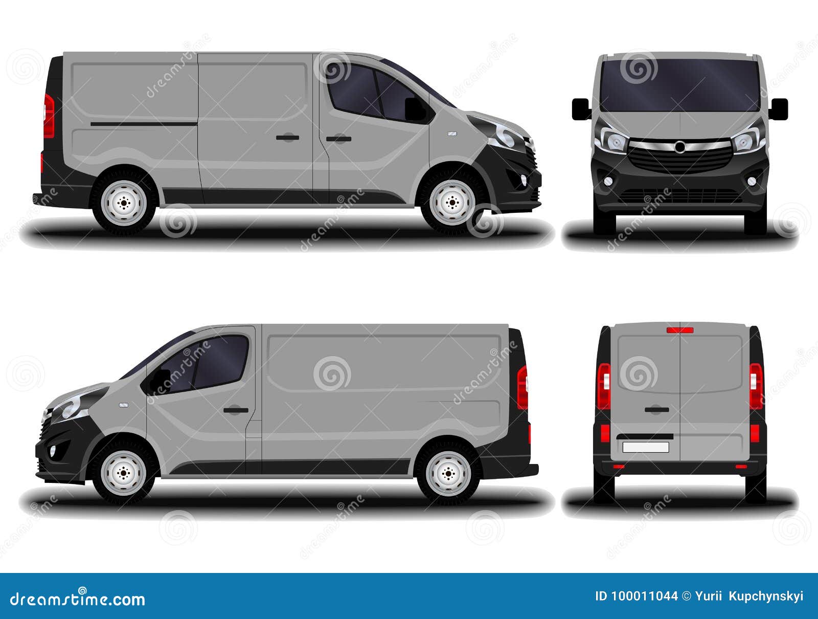 Realistic cargo van. stock vector. Illustration of design - 100011044