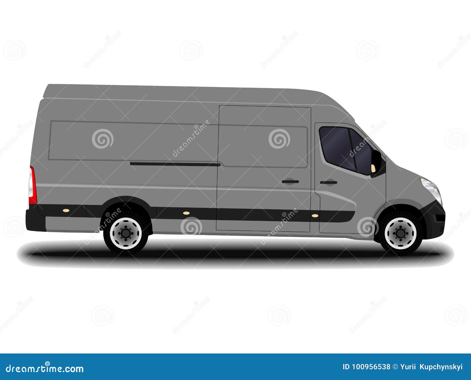 Realistic cargo van. stock vector. Illustration of automobile - 100956538