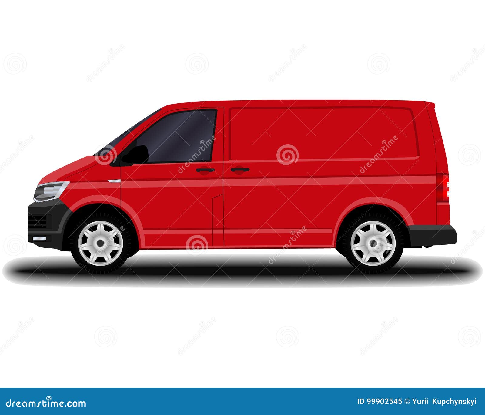 Realistic cargo van. stock vector. Illustration of tractor - 99902545