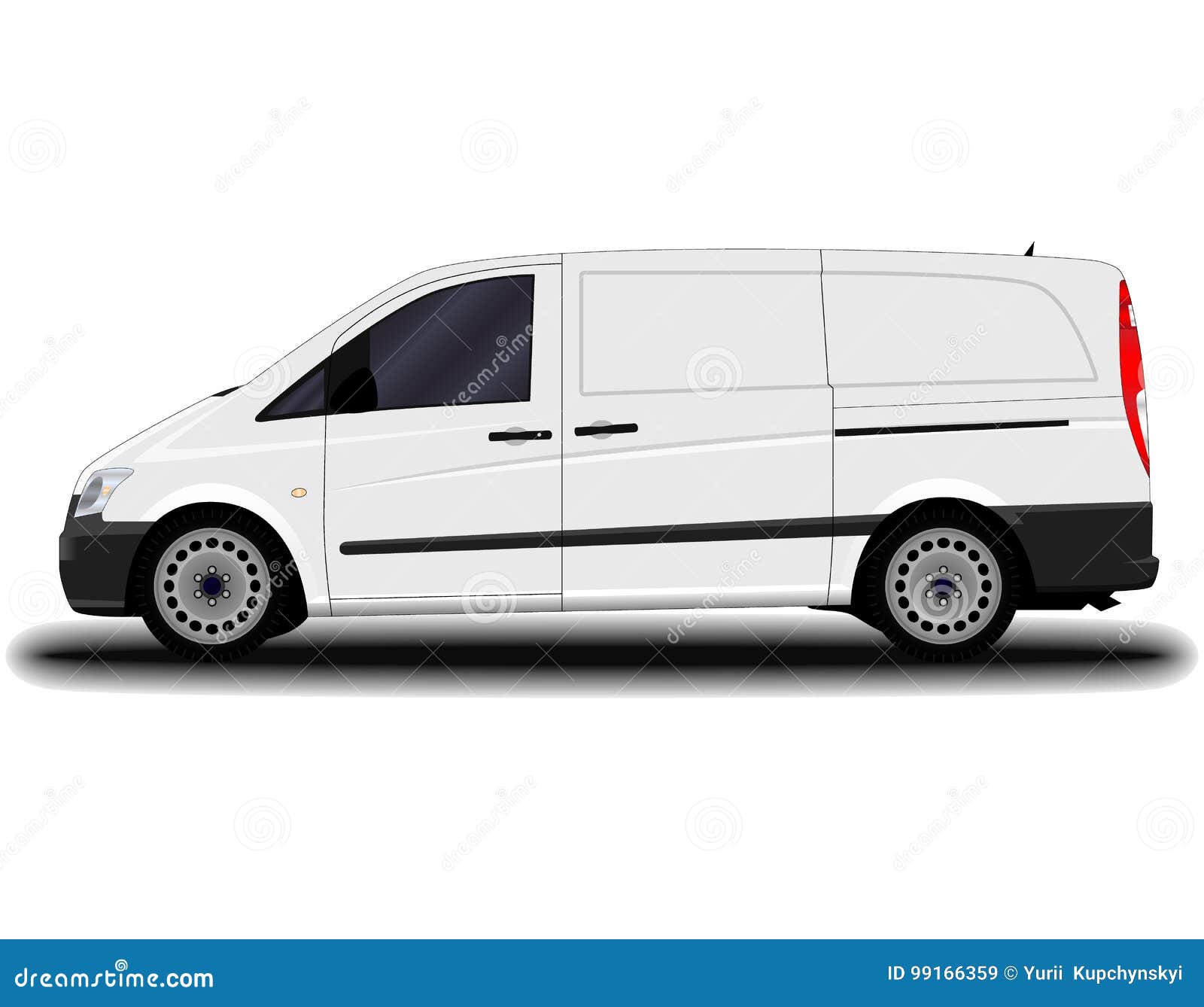Realistic cargo van. stock vector. Illustration of delivering - 99166359