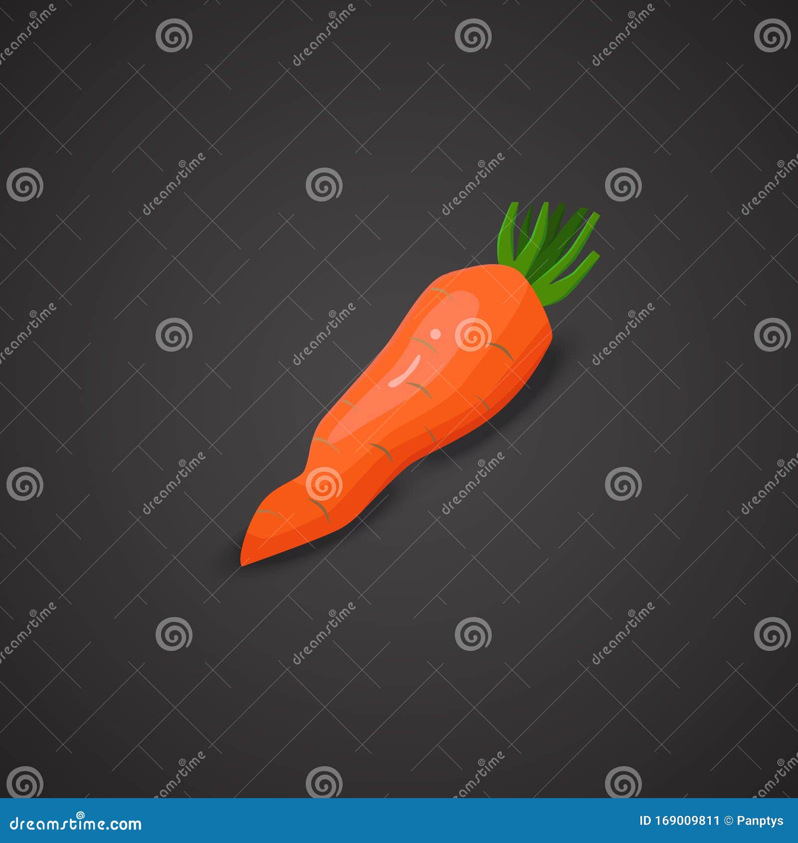 Carrot Vector Icon. Realistic Vegetable. Stock Vector - Illustration of ...