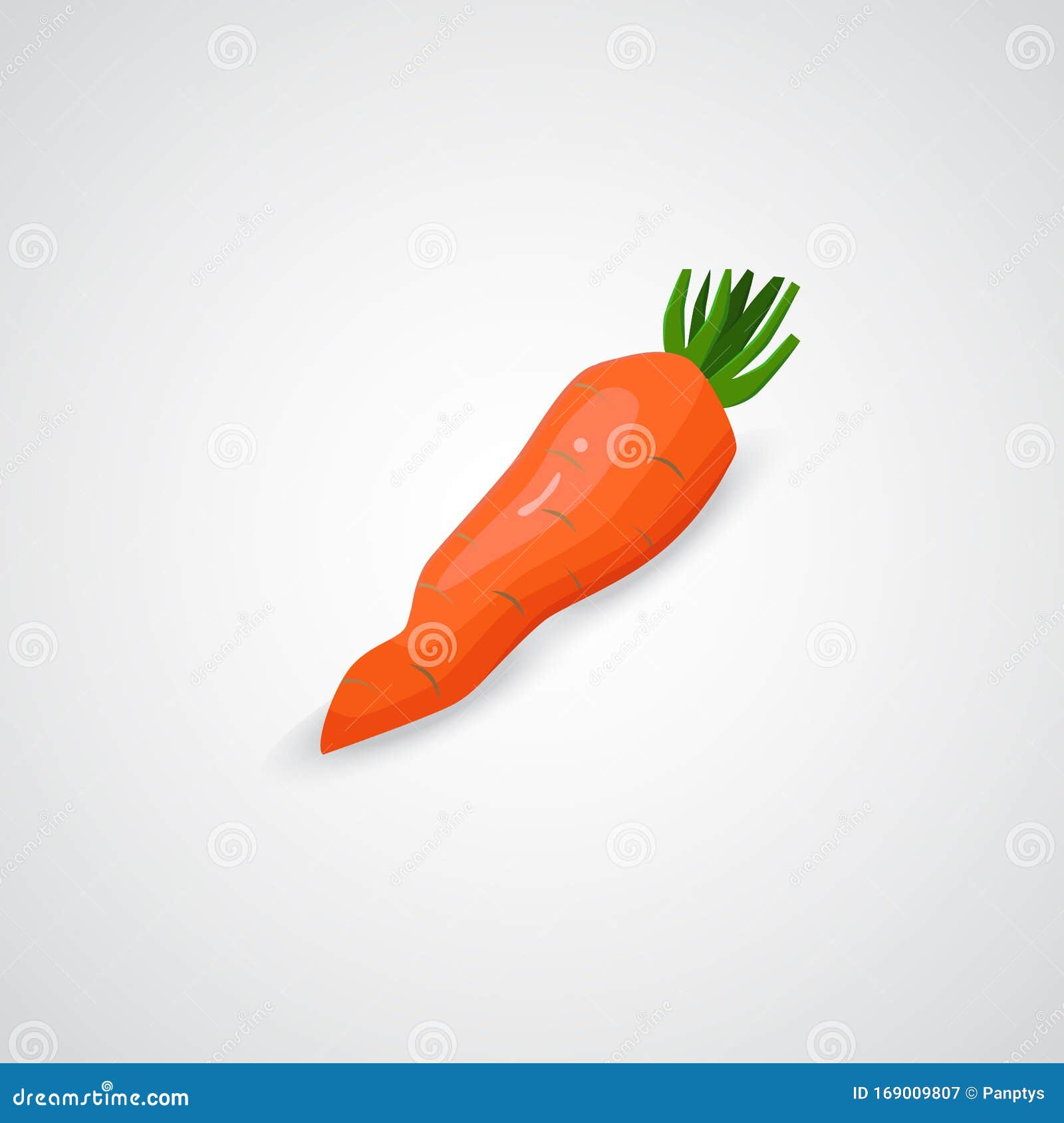 Carrot Vector Icon. Realistic Vegetable. Stock Vector - Illustration of ...