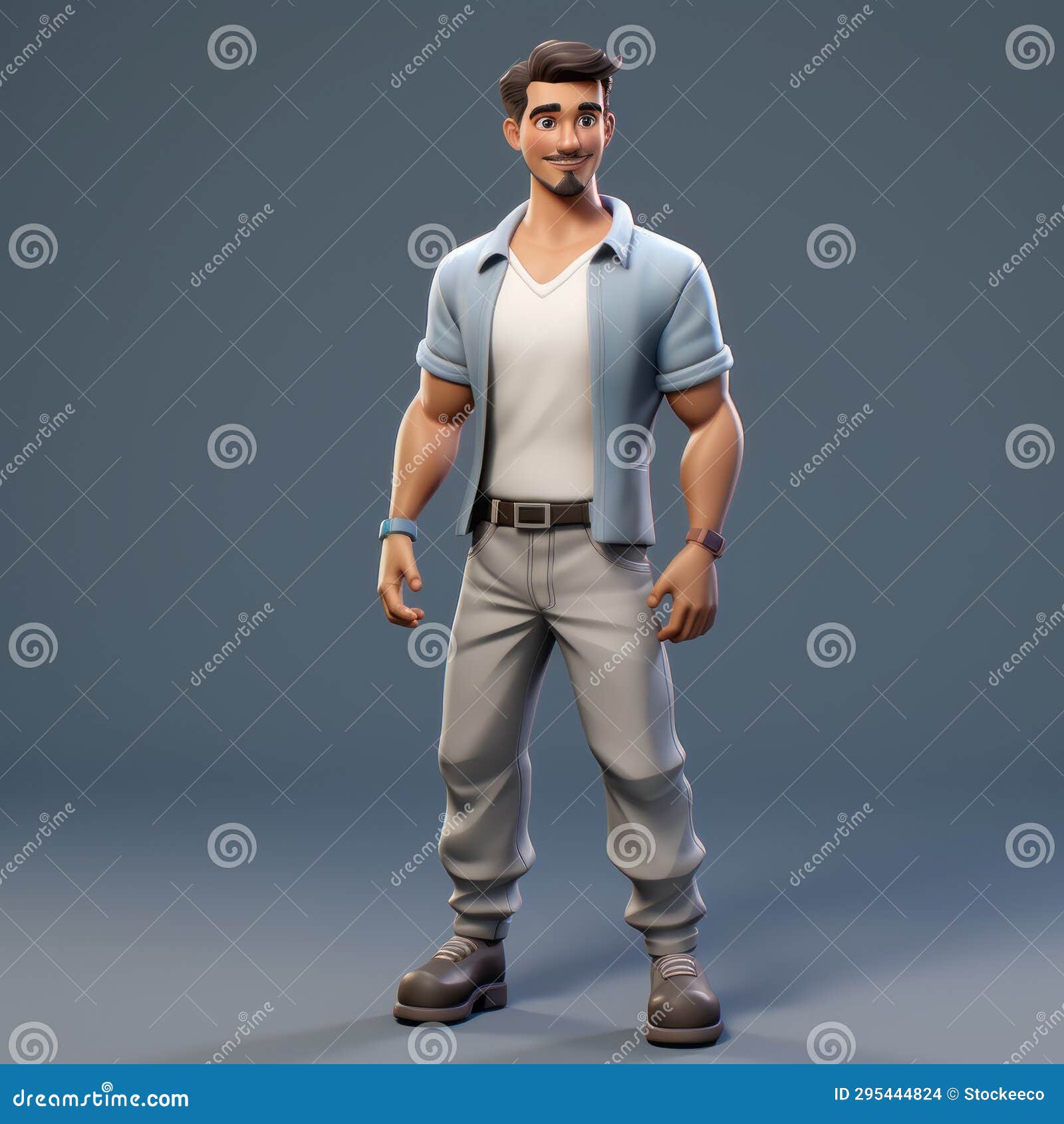 Realistic Cartoon Gaming Character with Industrialized Outrun Style ...