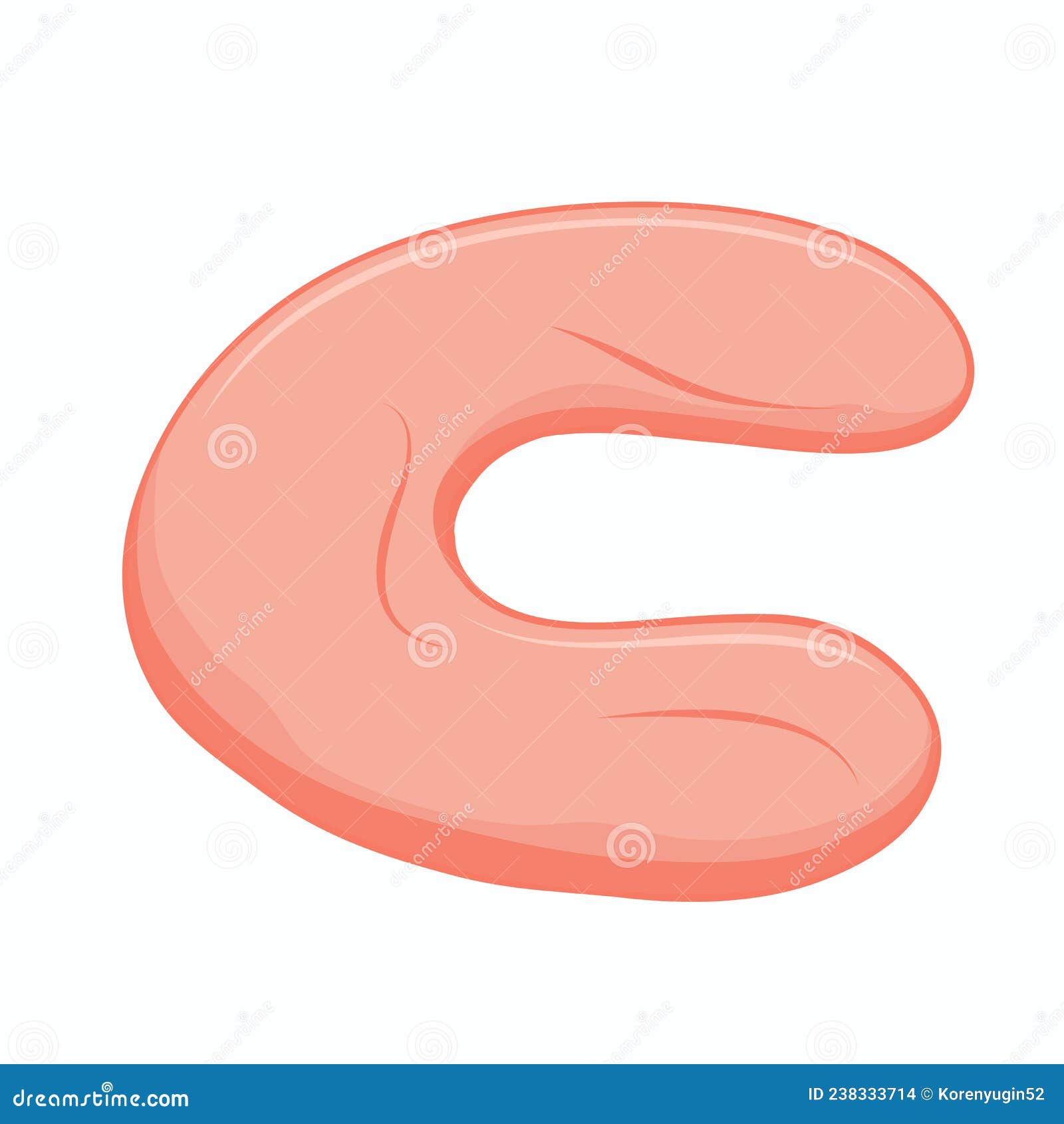 Realistic Cartoon Neck Pillow Hand Drawn for Design Stock Vector ...