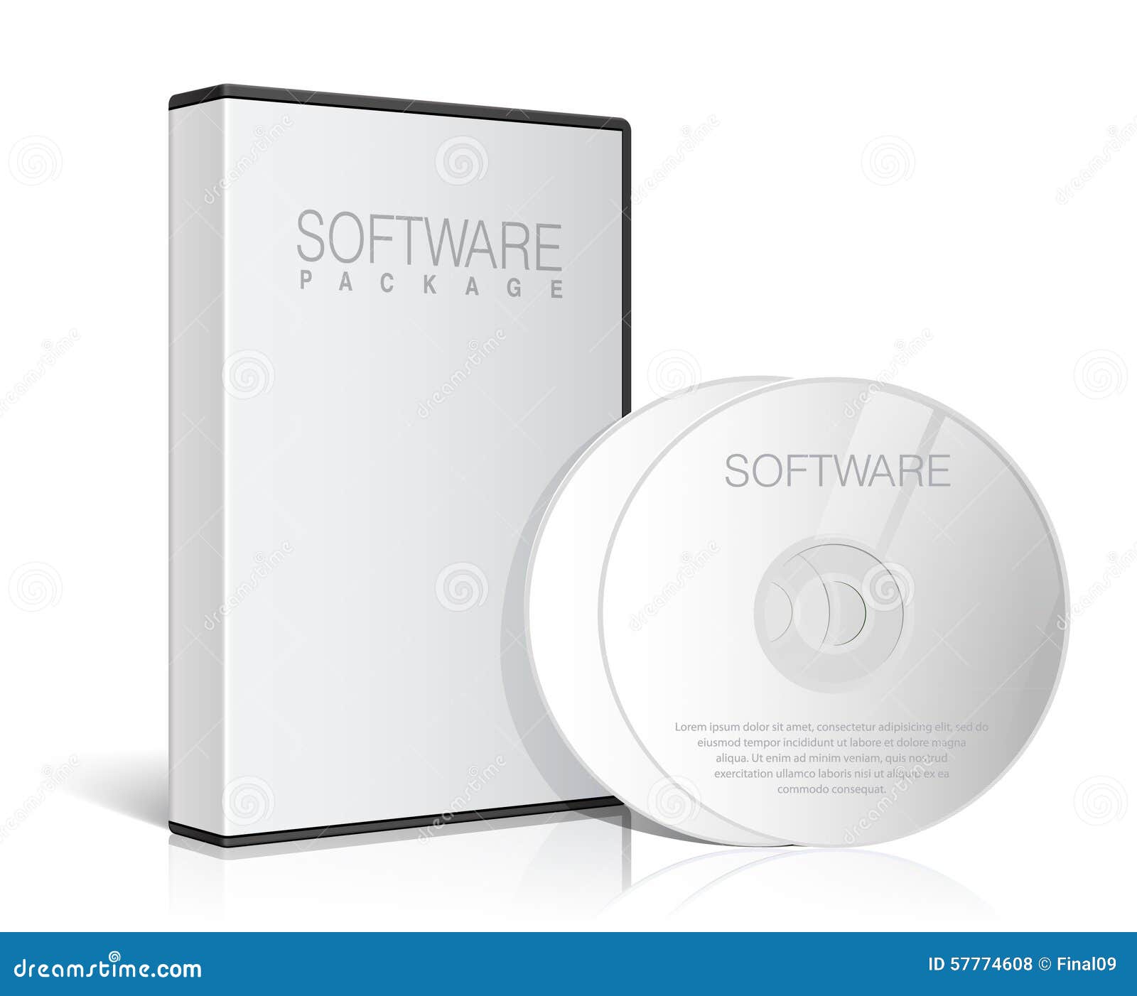 Realistic Case for DVD or CD Disk Stock Vector - Illustration of gift ...