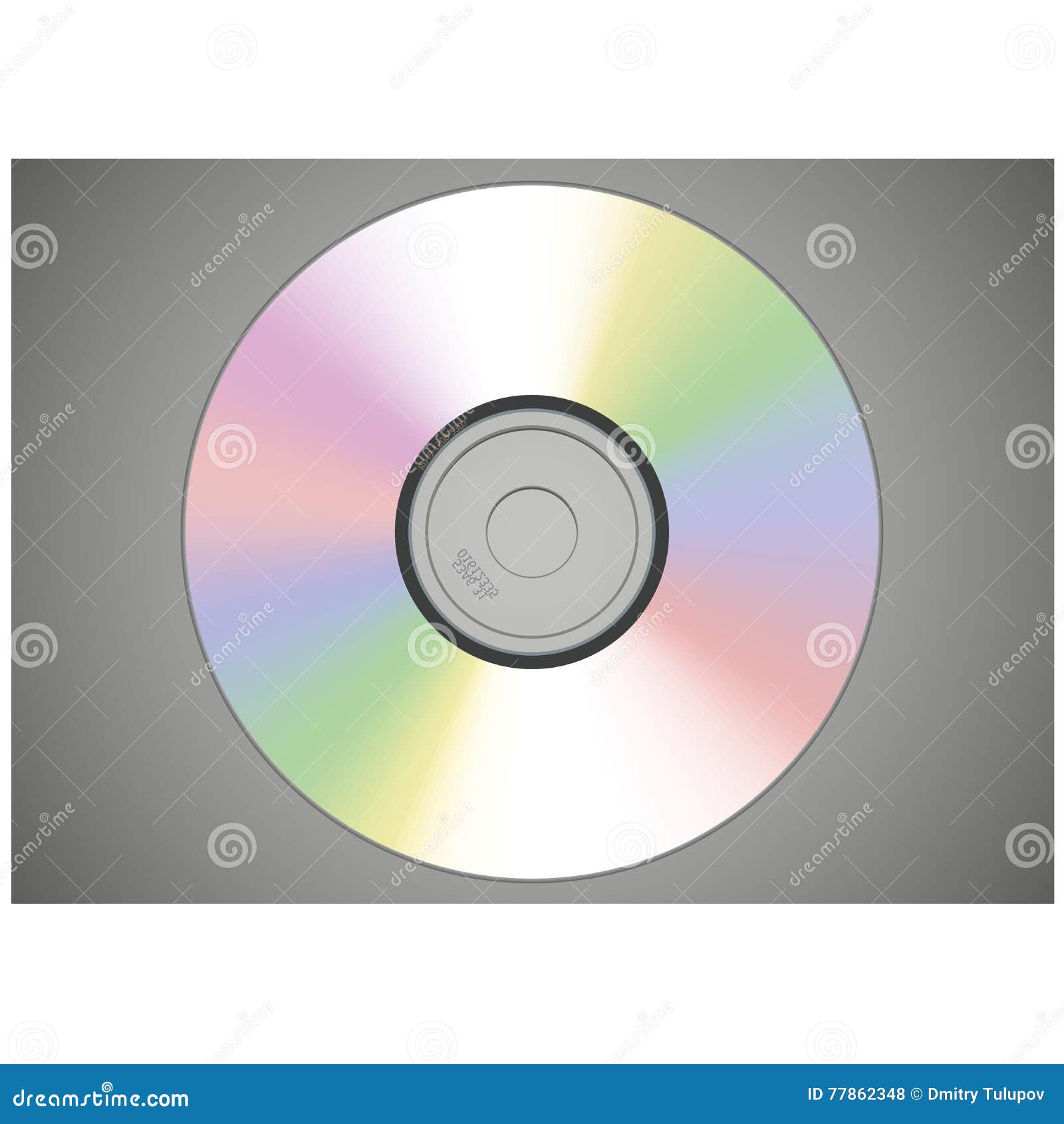 Realistic CD or DVD Disk Front View Stock Vector - Illustration of blue ...