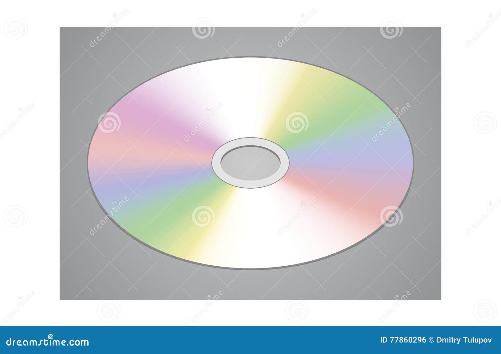 Realistic CD or DVD disk stock vector. Illustration of optical - 77860296