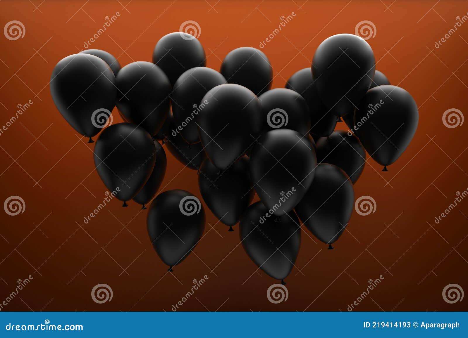 Realistic Celebrate Balloon Birthday Flying on Studio Background Stock ...