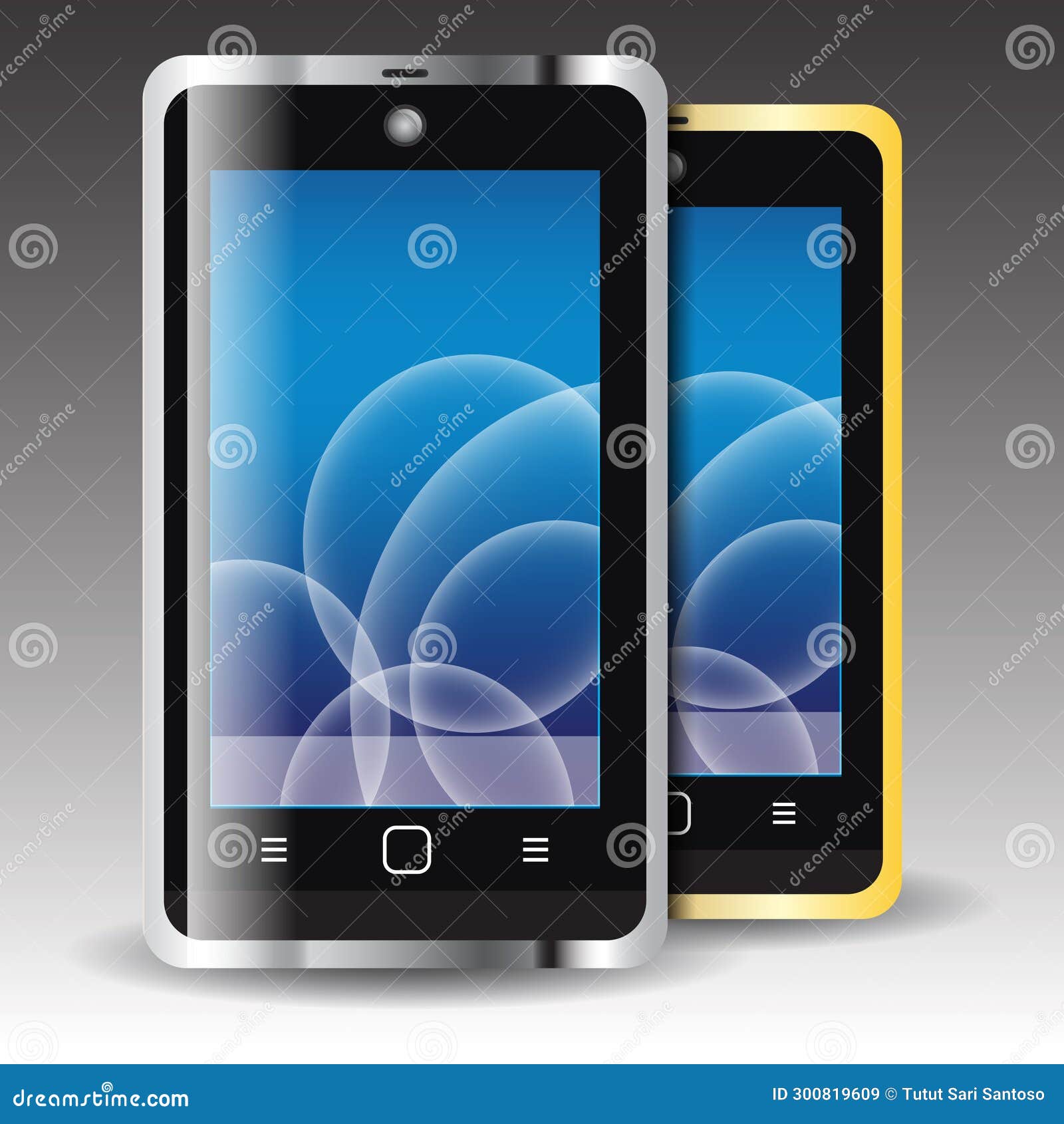 Realistic Cellphone Smartphone Vector Of Touchscreen Android Phone ...