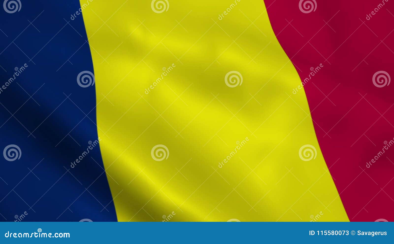 Realistic Chad flag stock illustration. Illustration of nice - 115580073