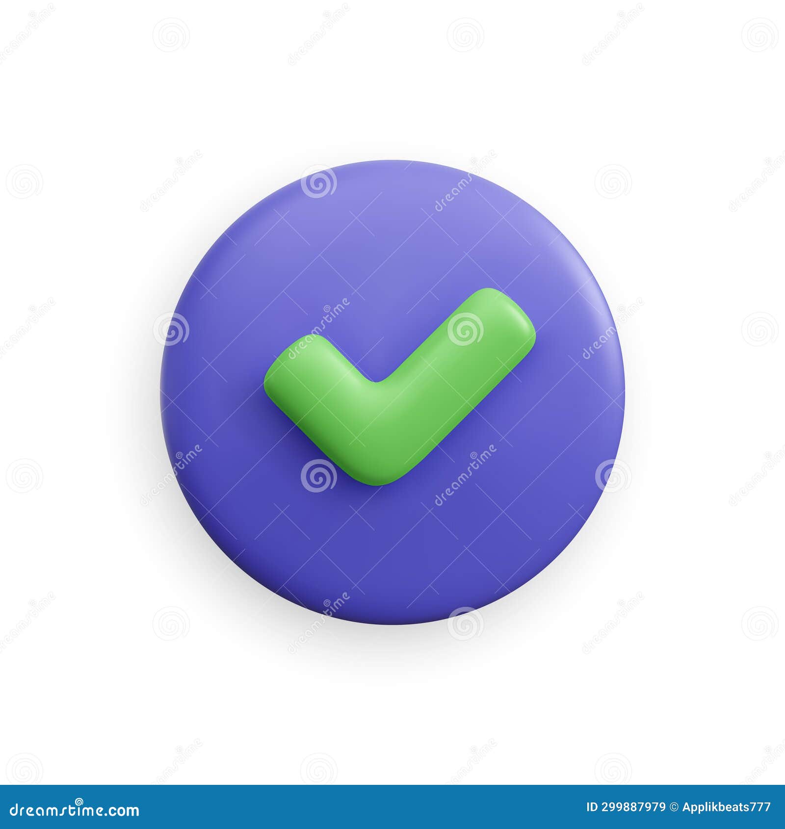 Realistic Check Mark Button. Done Successful Icon For Graphics Design ...