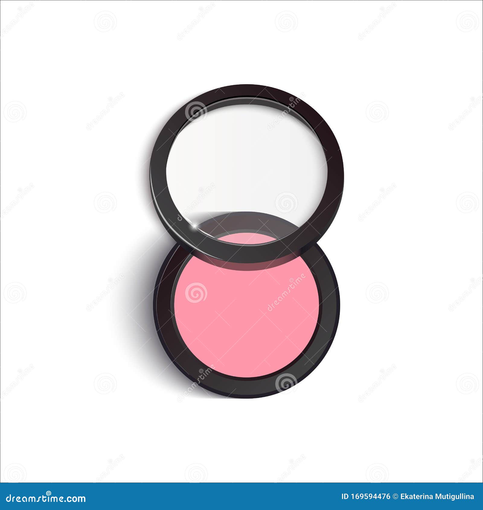 Realistic Cheek Blush Package Vector Illustration | CartoonDealer.com ...