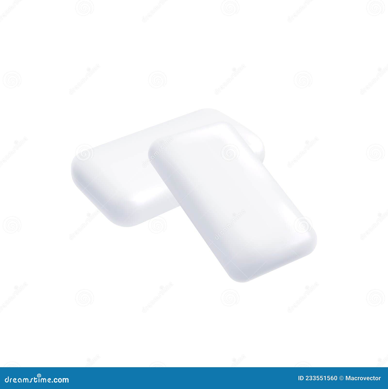 Set Of Realistic Chewing Gums Isolated On Black Background Vector ...