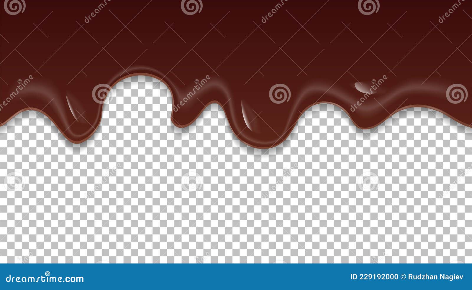 Realistic Chocolate Falling Drops Vector Illustration | CartoonDealer ...