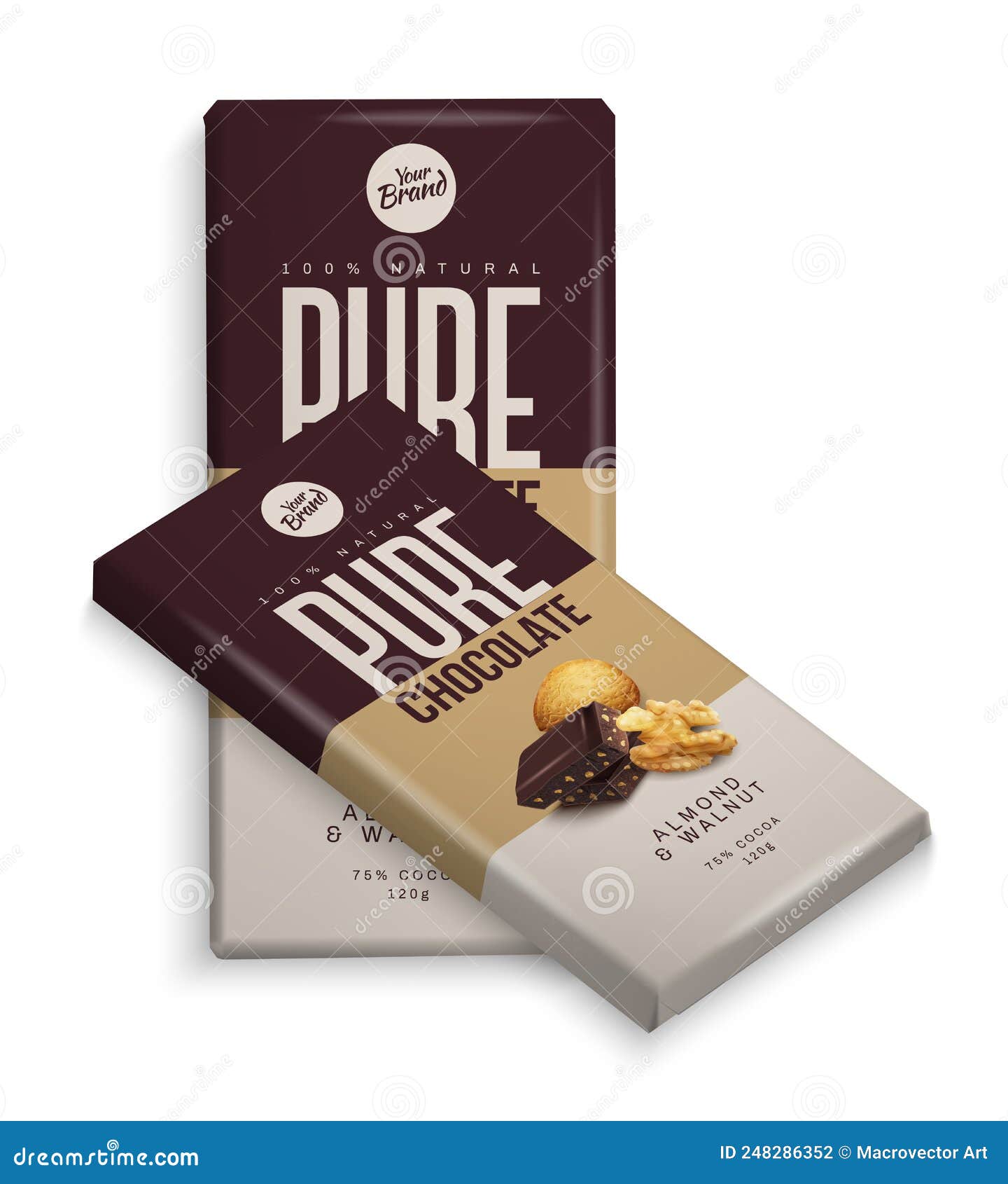 Realistic Chocolate Pack stock vector. Illustration of geometric ...