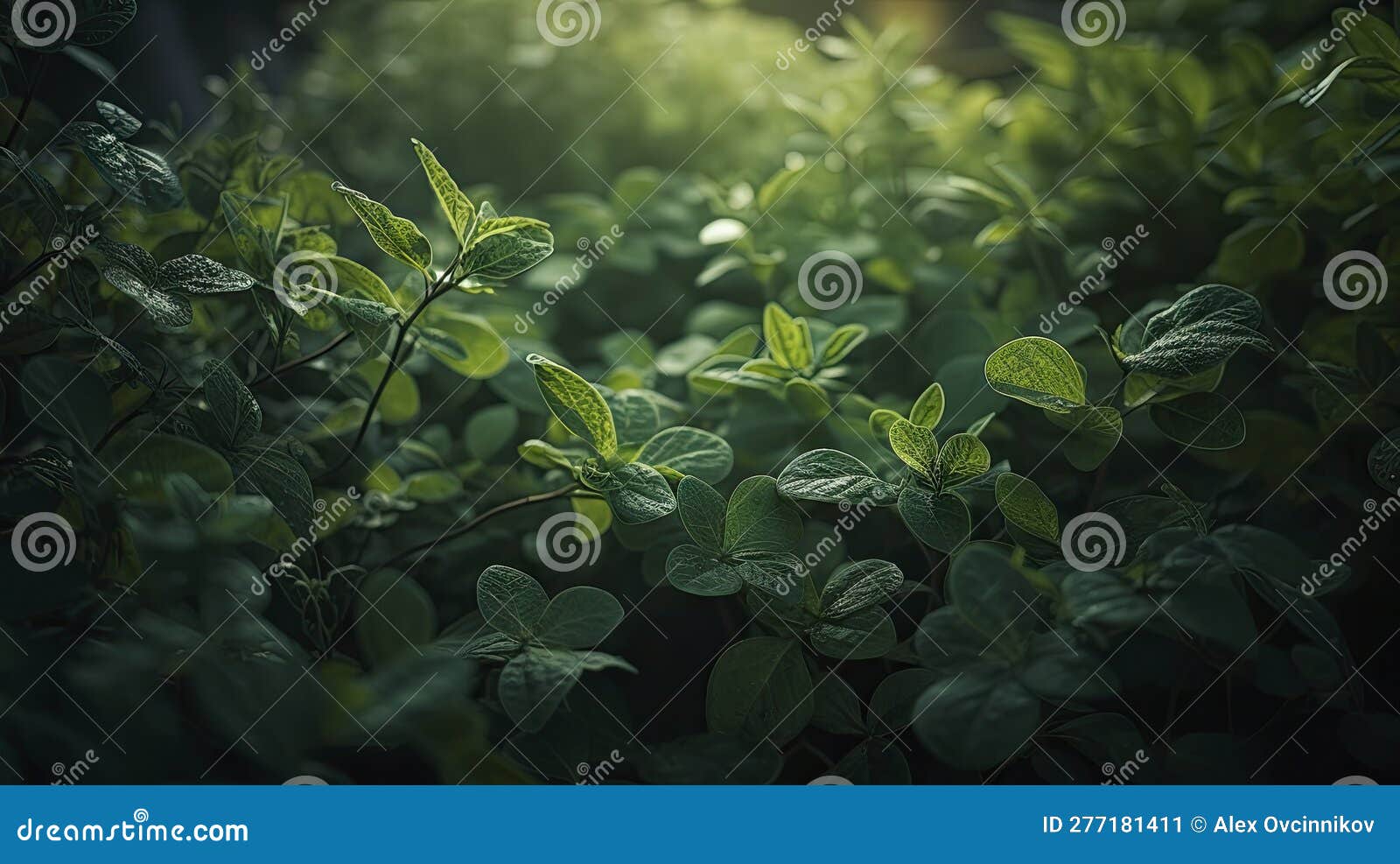 Realistic Cinematic Composition of Green Plants for Web and Print ...