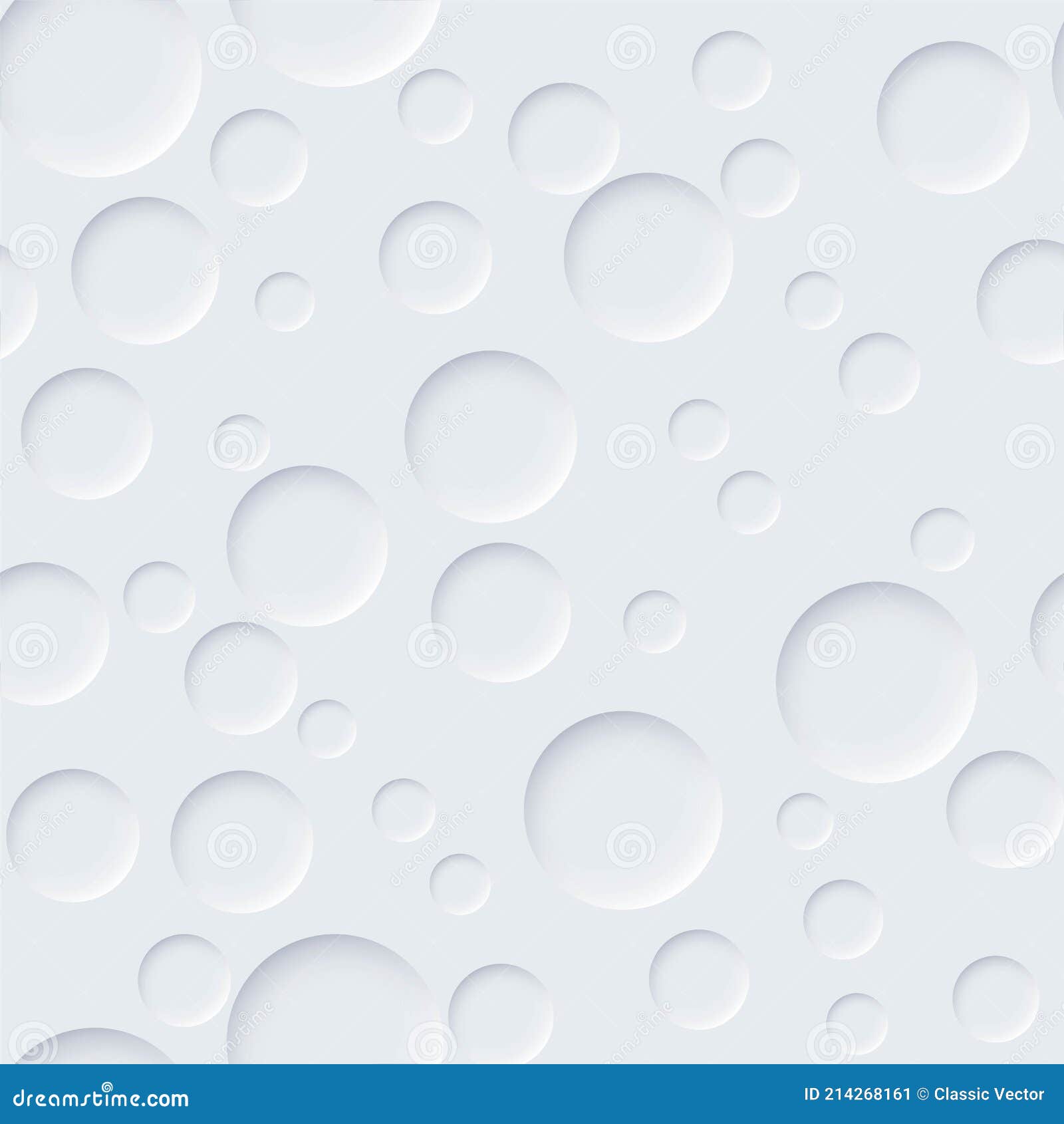 Realistic Circle with Shadow Seamless Pattern Stock Vector ...