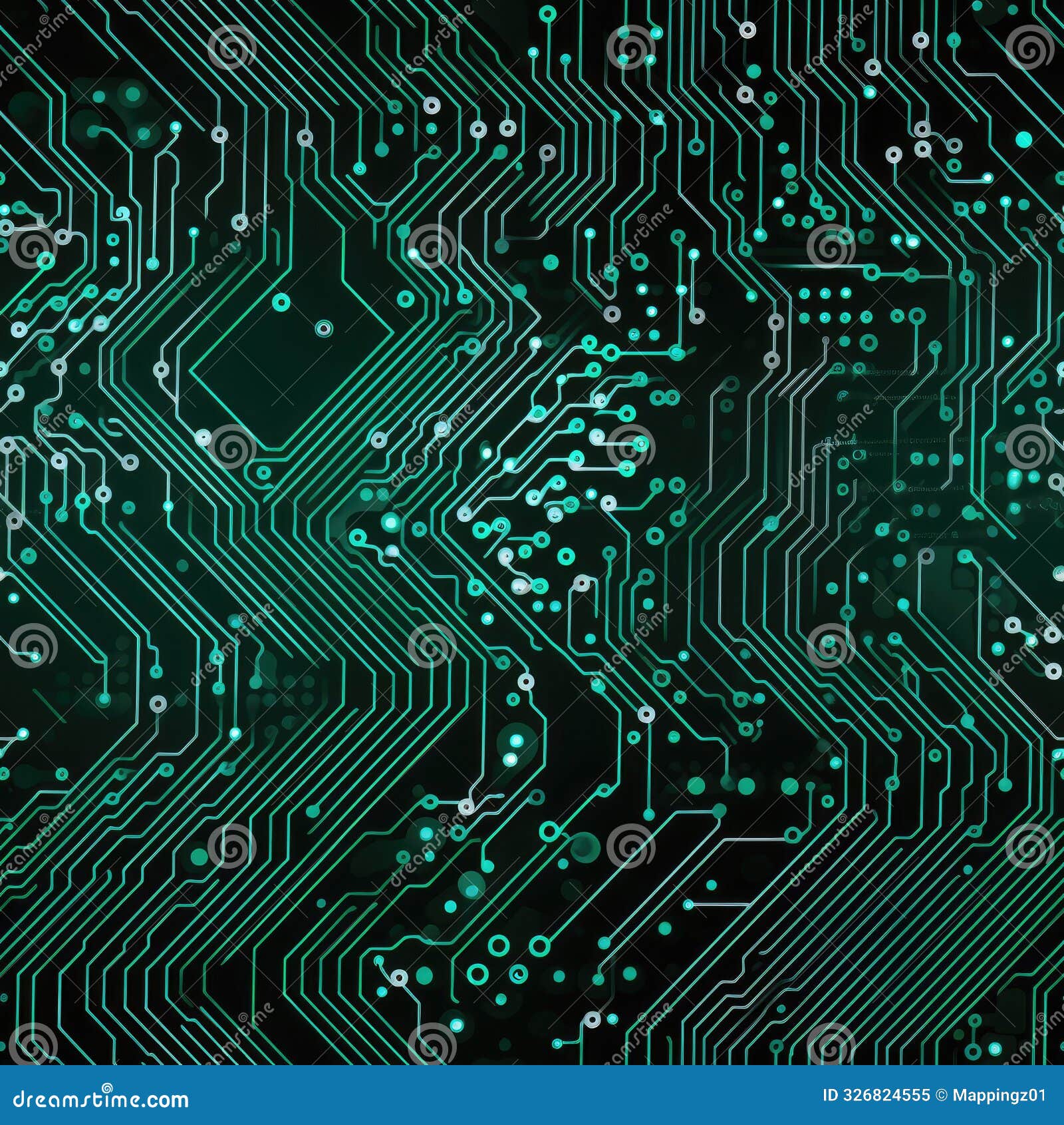 Realistic Circuit Board Texture Background Stock Illustration ...