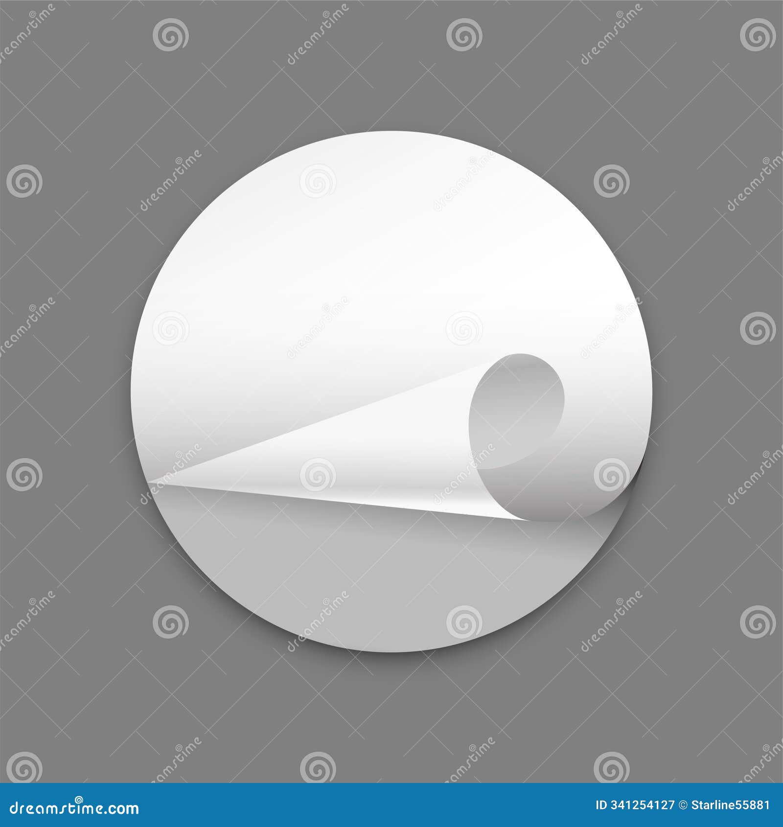 Set Of Realistic Circular Sheet Curl Mockup Design Vector Illustration ...