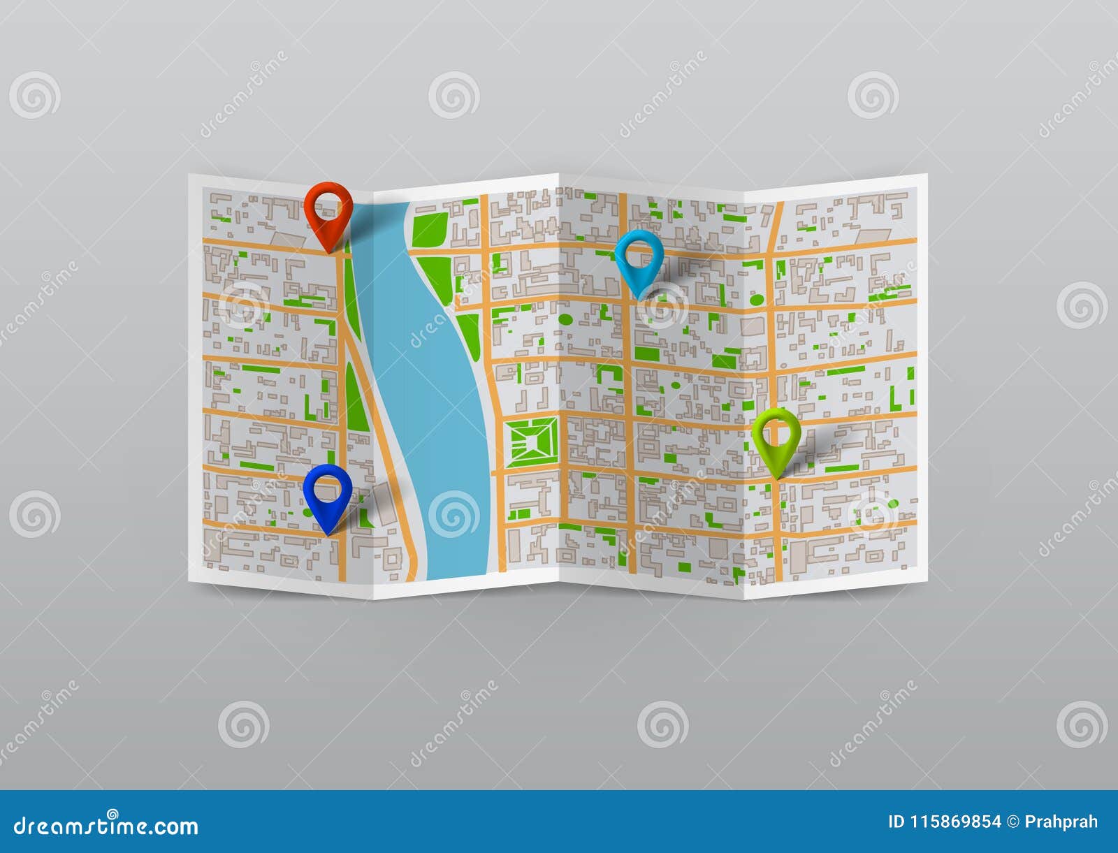 Realistic City Metro Map. Vector Background Illustration. Abst ...