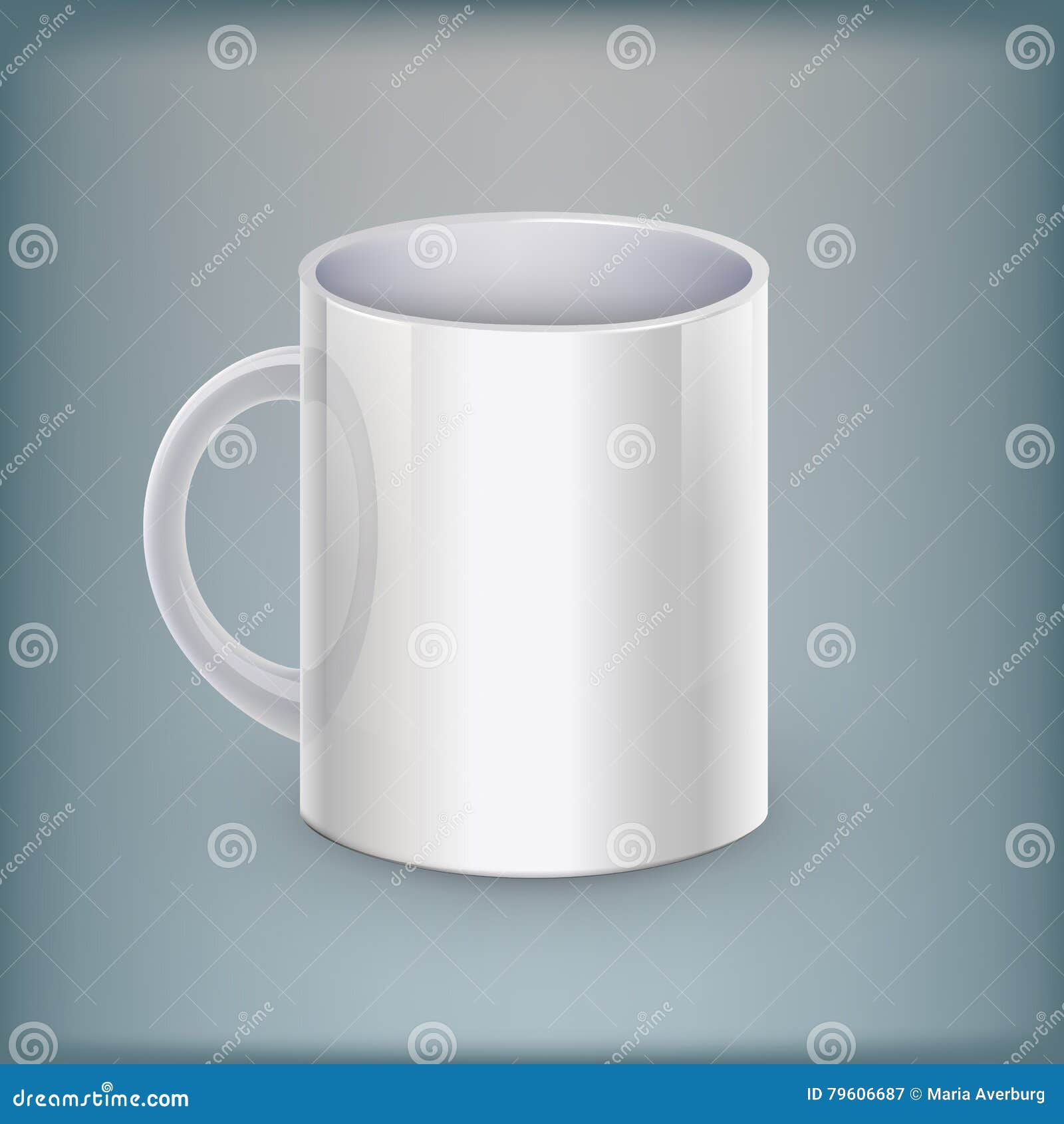 Realistic Classic White Cup. Vector Illustration Stock Vector ...