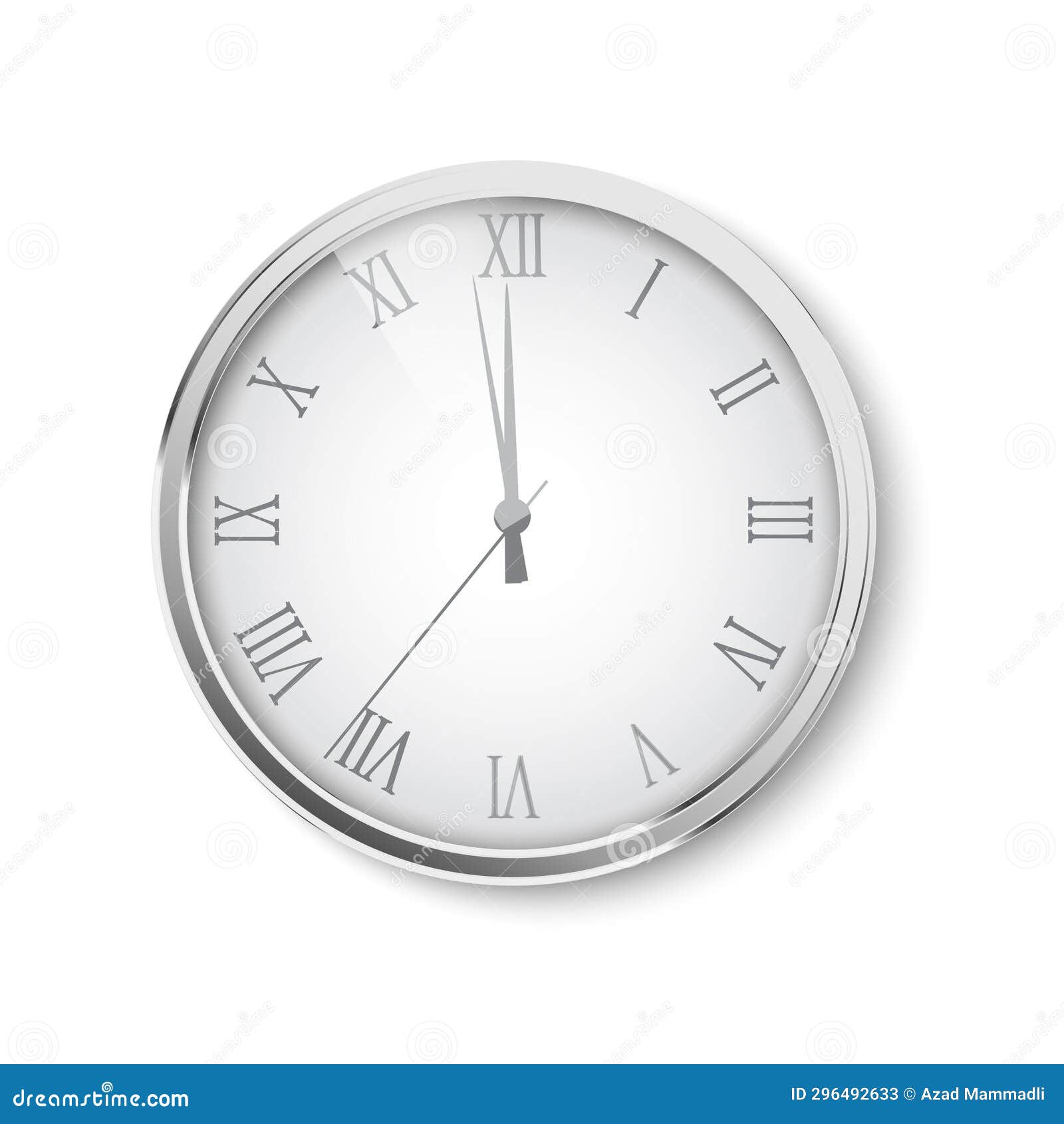 Realistic . Realistic Classical Watch with White Dial and Black Roman ...