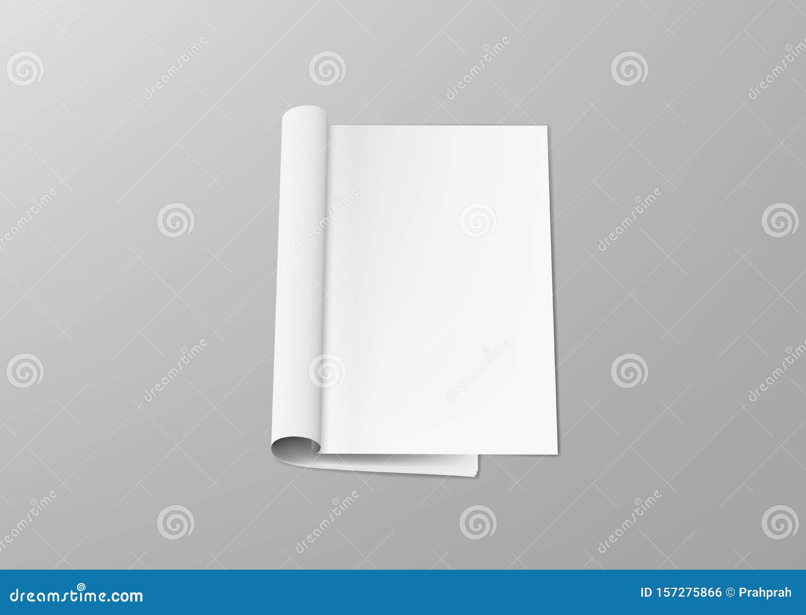 Realistic Clear Open Magazine or Catalog Template Stock Vector ...