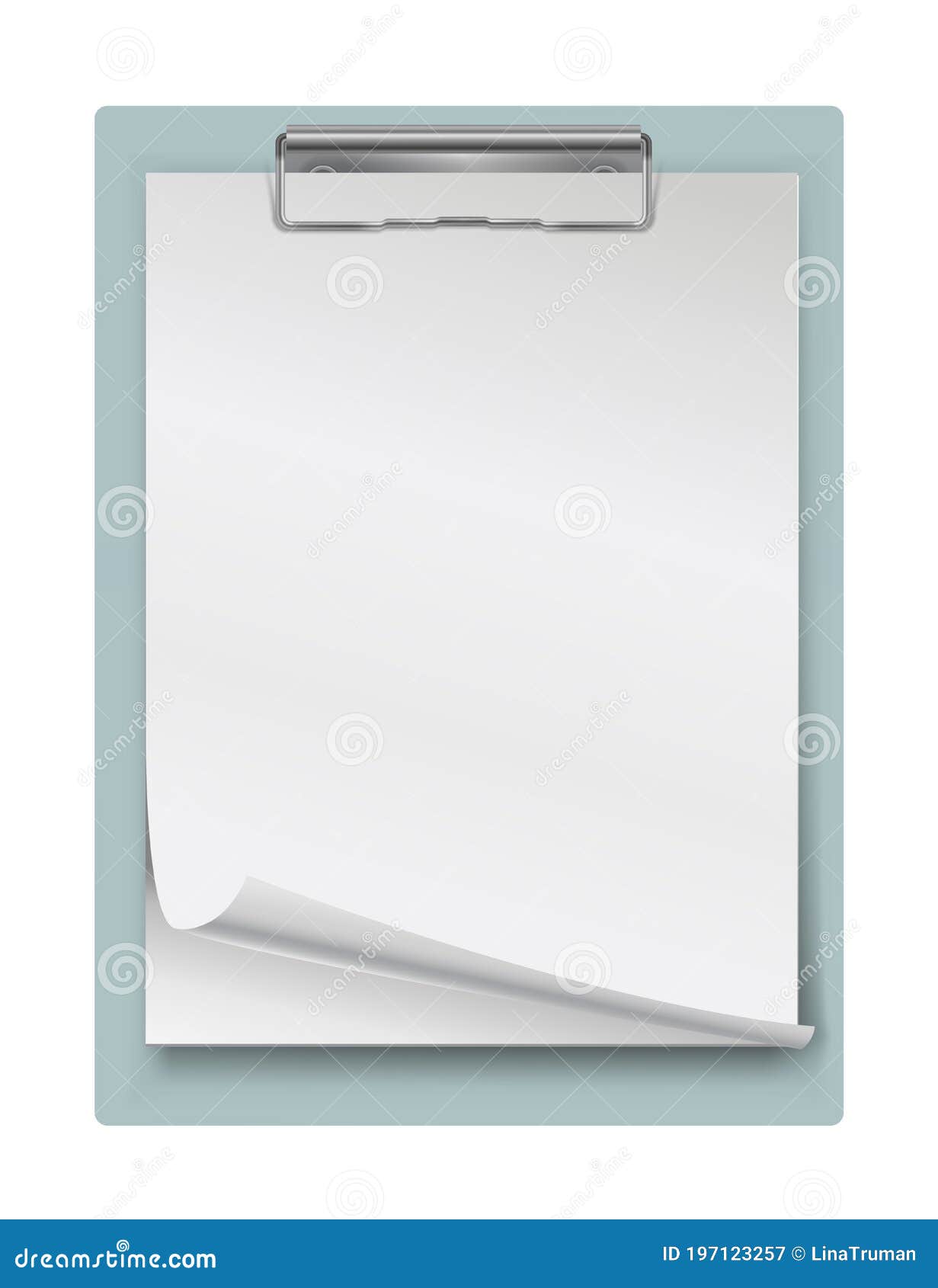 Realistic Clipboard With A Few Blank White Sheets Of Paper. Template Or ...