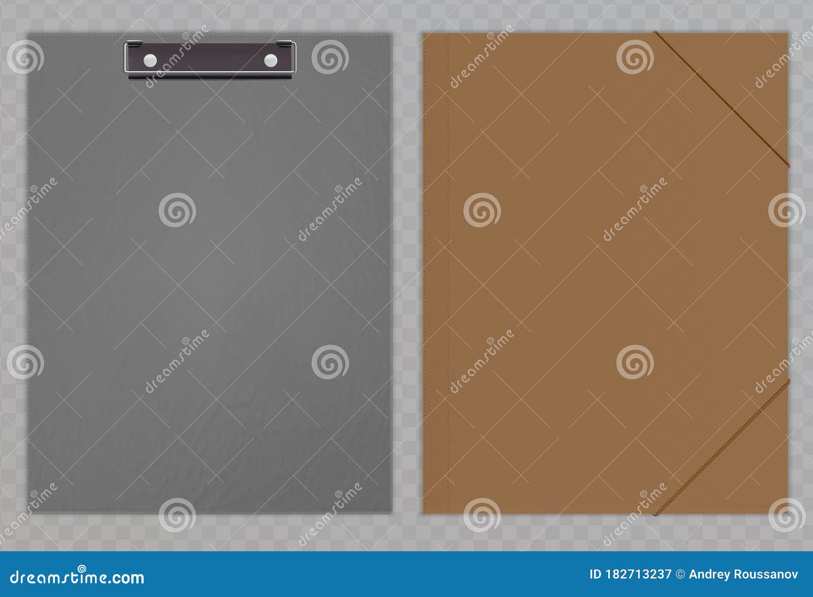 Realistic Clipboard Template. Empty Record Board. Cartoon Vector ...