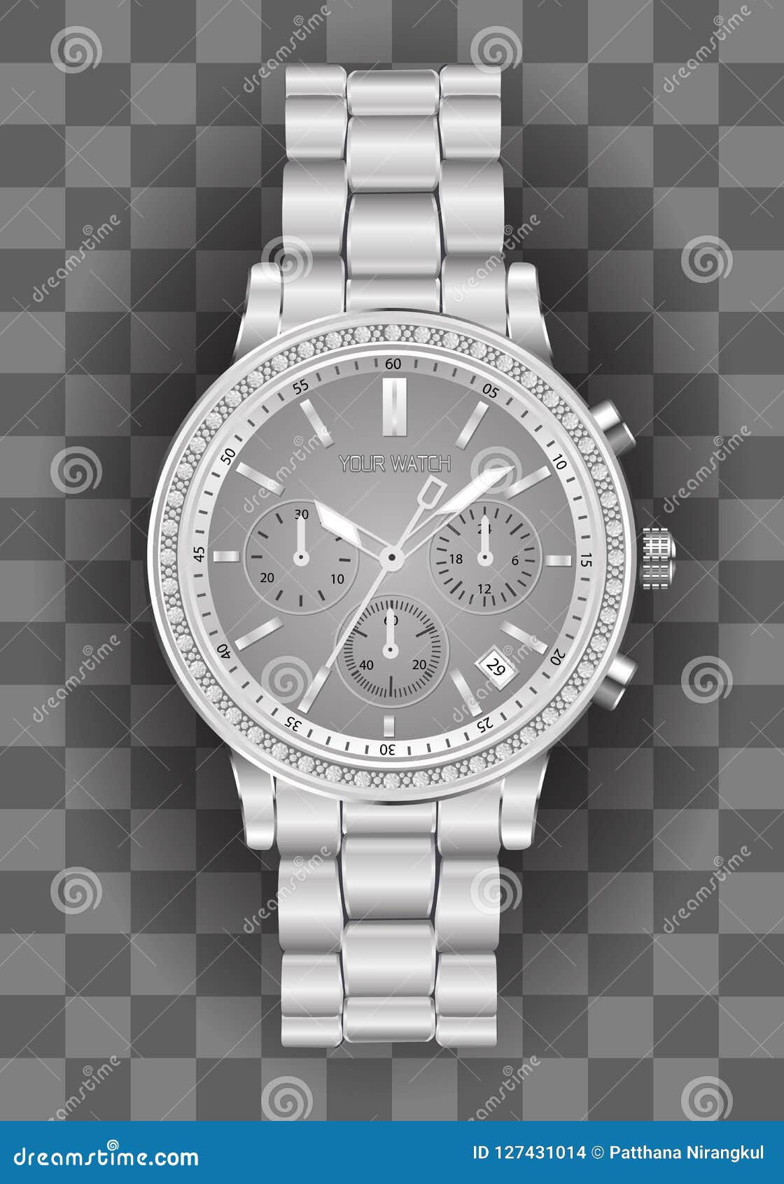 Realistic Clock For Wall Interior, Clock Face Collection Vector ...