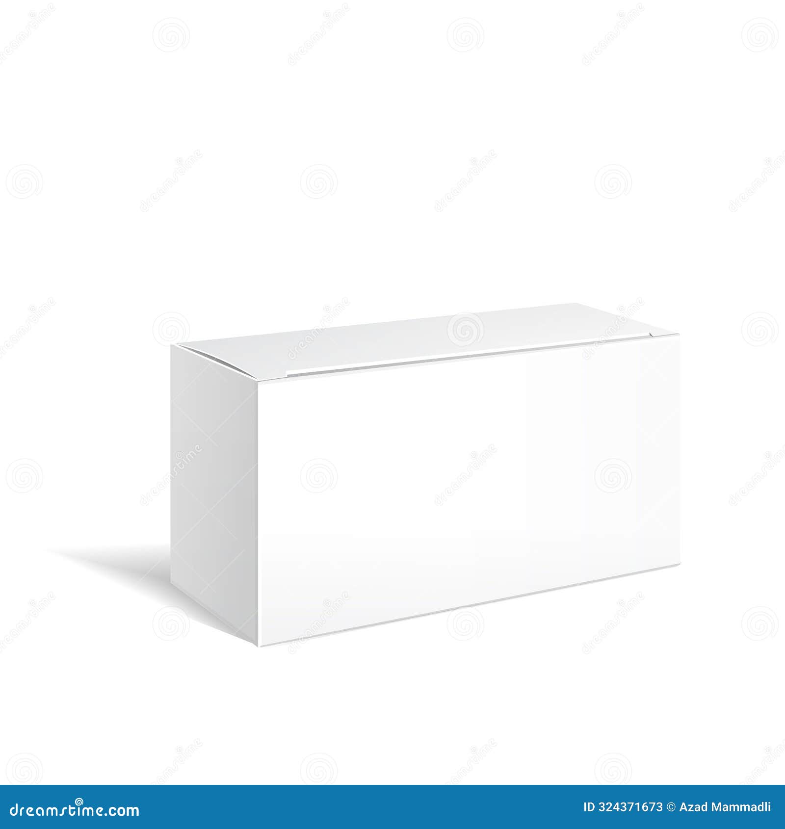 Realistic Closed Cardboard Box Mockup. Vector Stock Vector ...