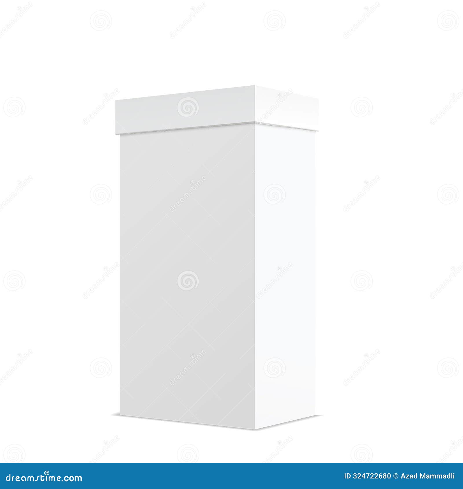 Realistic Closed Cardboard Box Mockup. Vector Stock Illustration ...