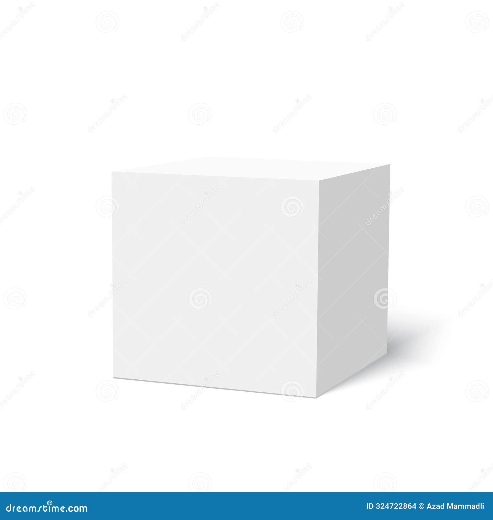 Realistic Closed Cardboard Box Mockup. Vector Stock Illustration ...