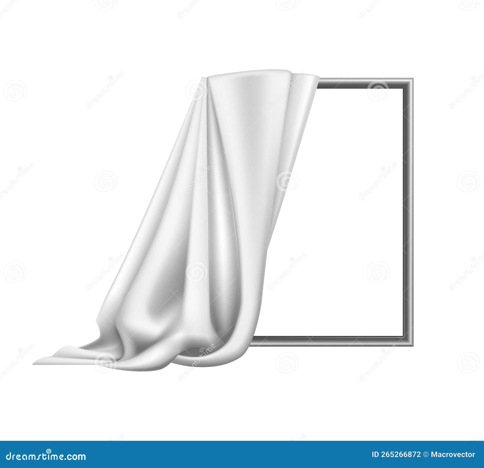 Realistic Cloth Covered Mirror Stock Illustration - Illustration of ...