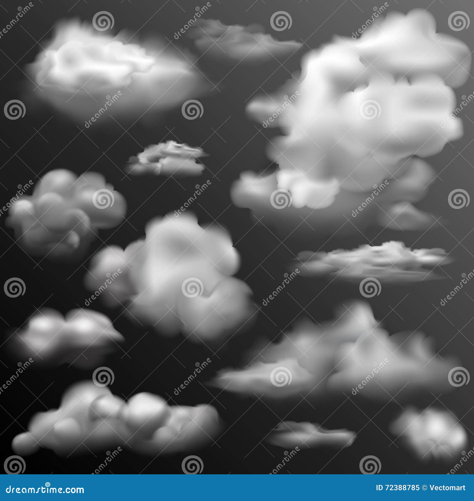 Realistic Cloud for Any Background Stock Vector - Illustration of ...
