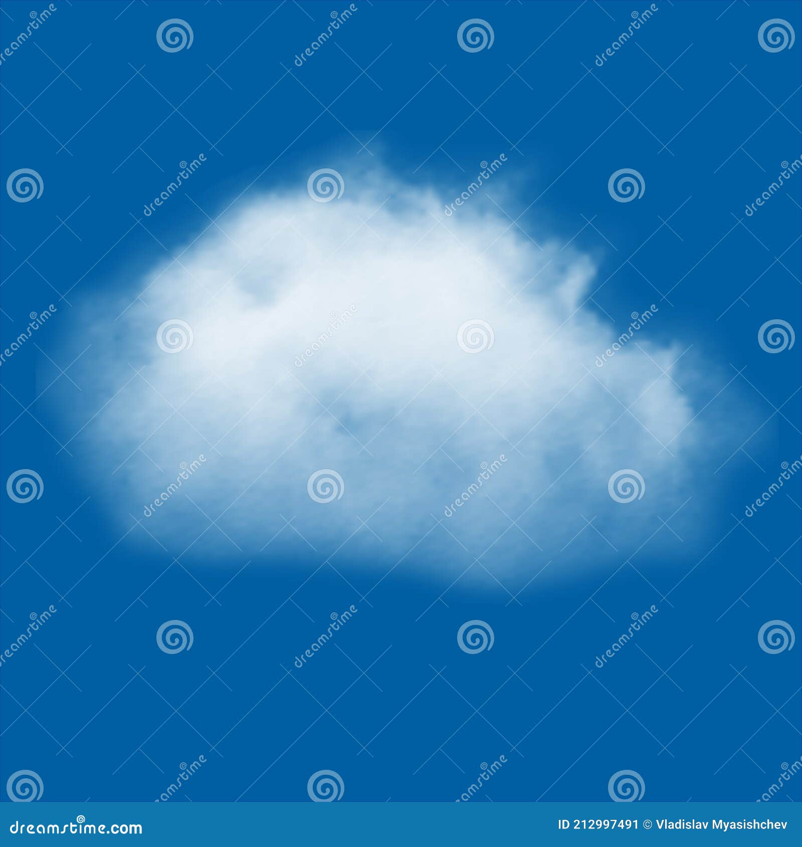 Realistic Cloud on Blue Sky Background Stock Image - Image of blank ...