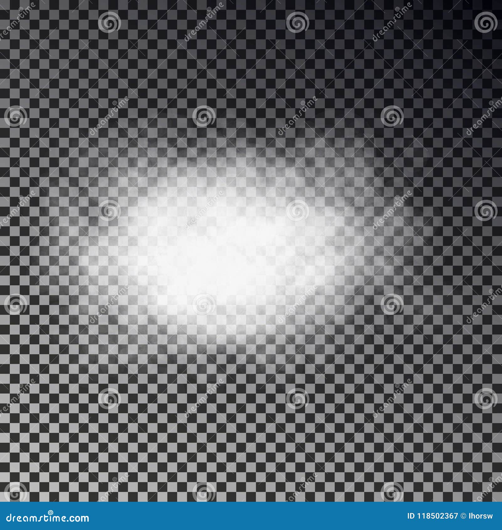 Cloud Effect On A Transparent Vector Background Realistic. Cloud Vector ...