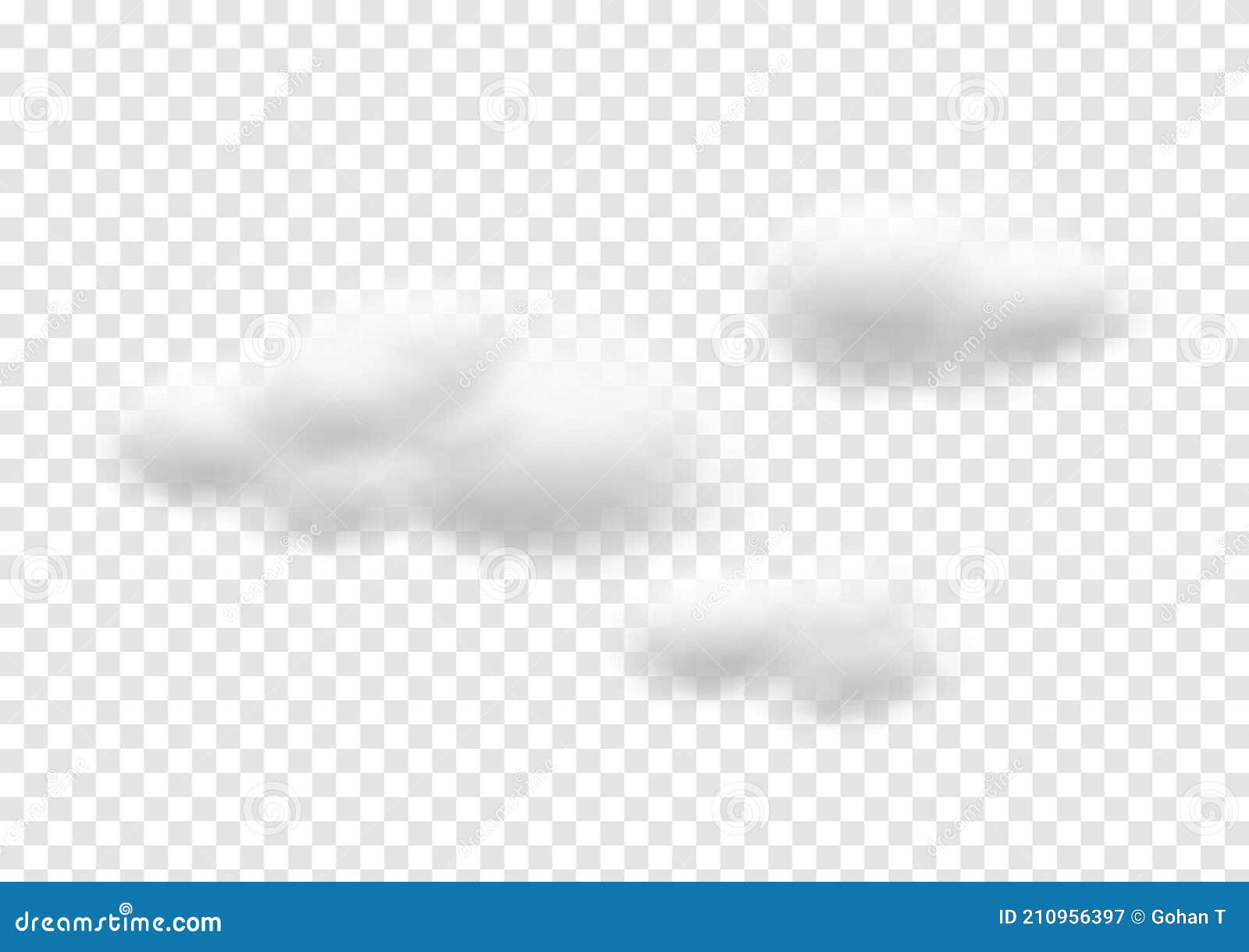 Realistic Cloud Vectors Isolated on Transparency Background Ep13 Stock ...