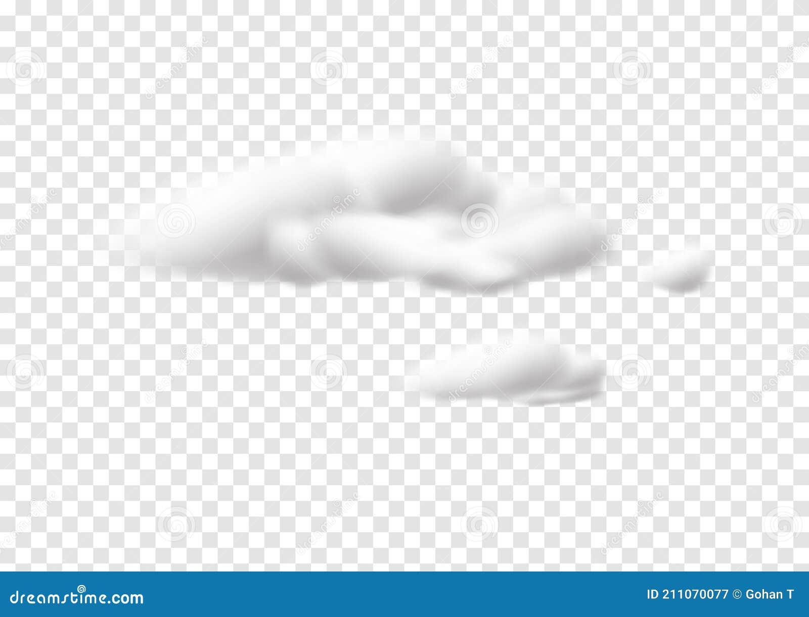 Realistic Cloud Vectors Isolated on Transparency Background 50 Stock ...
