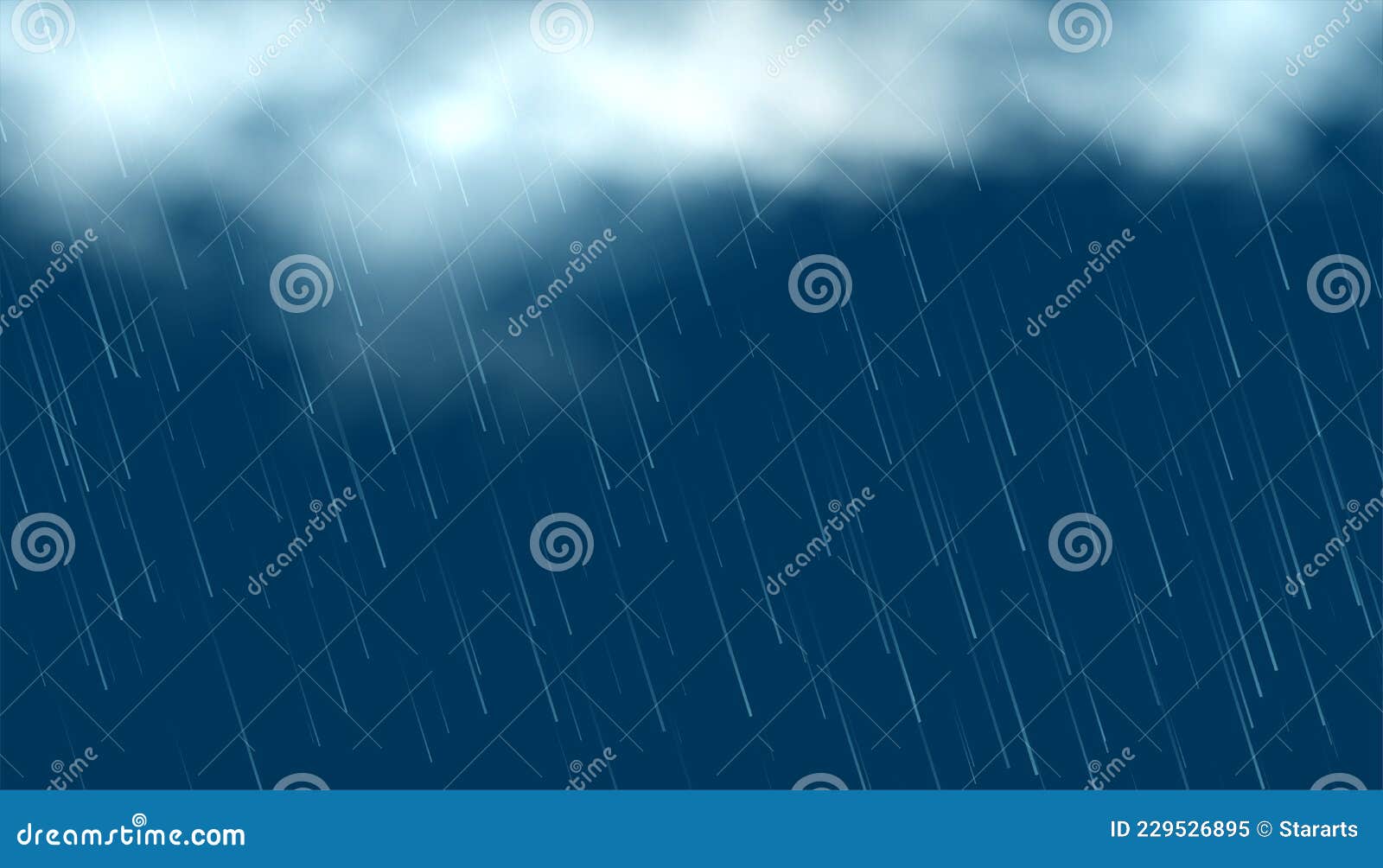 Realistic Clouds with Falling Rain Stock Vector - Illustration of ...
