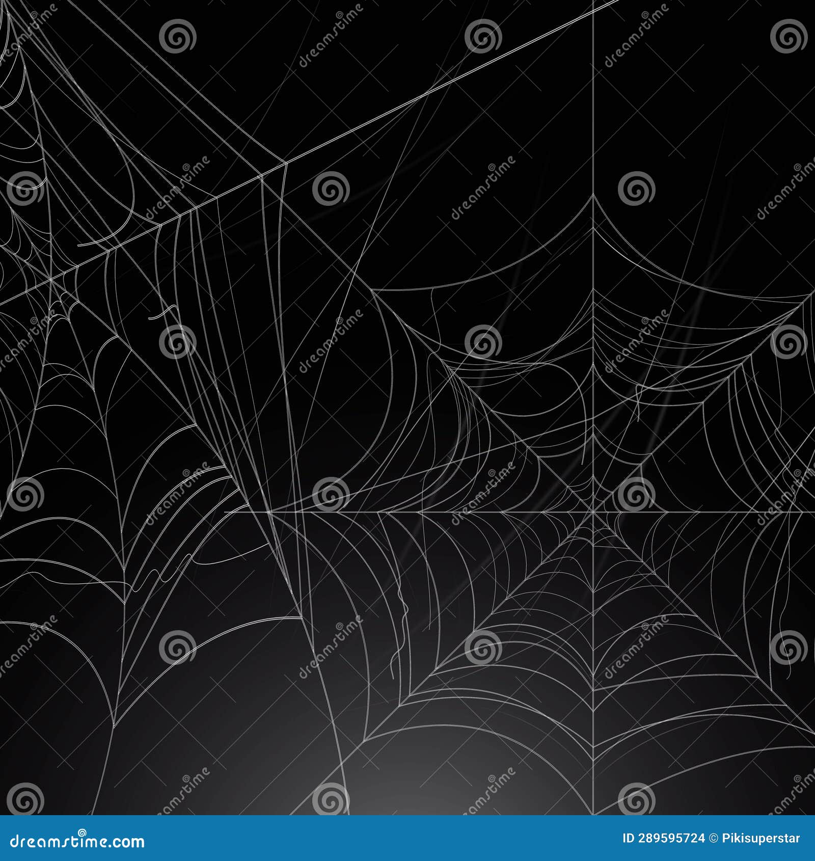 Realistic Cobweb For Halloween Or Scary Party Isolated On White Cartoon ...