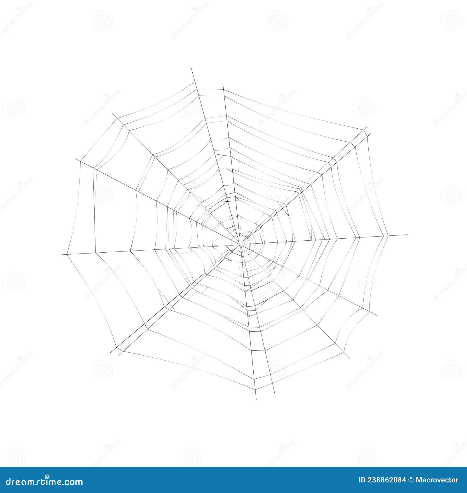 Realistic Cobweb For Halloween Or Scary Party Isolated On White Cartoon ...