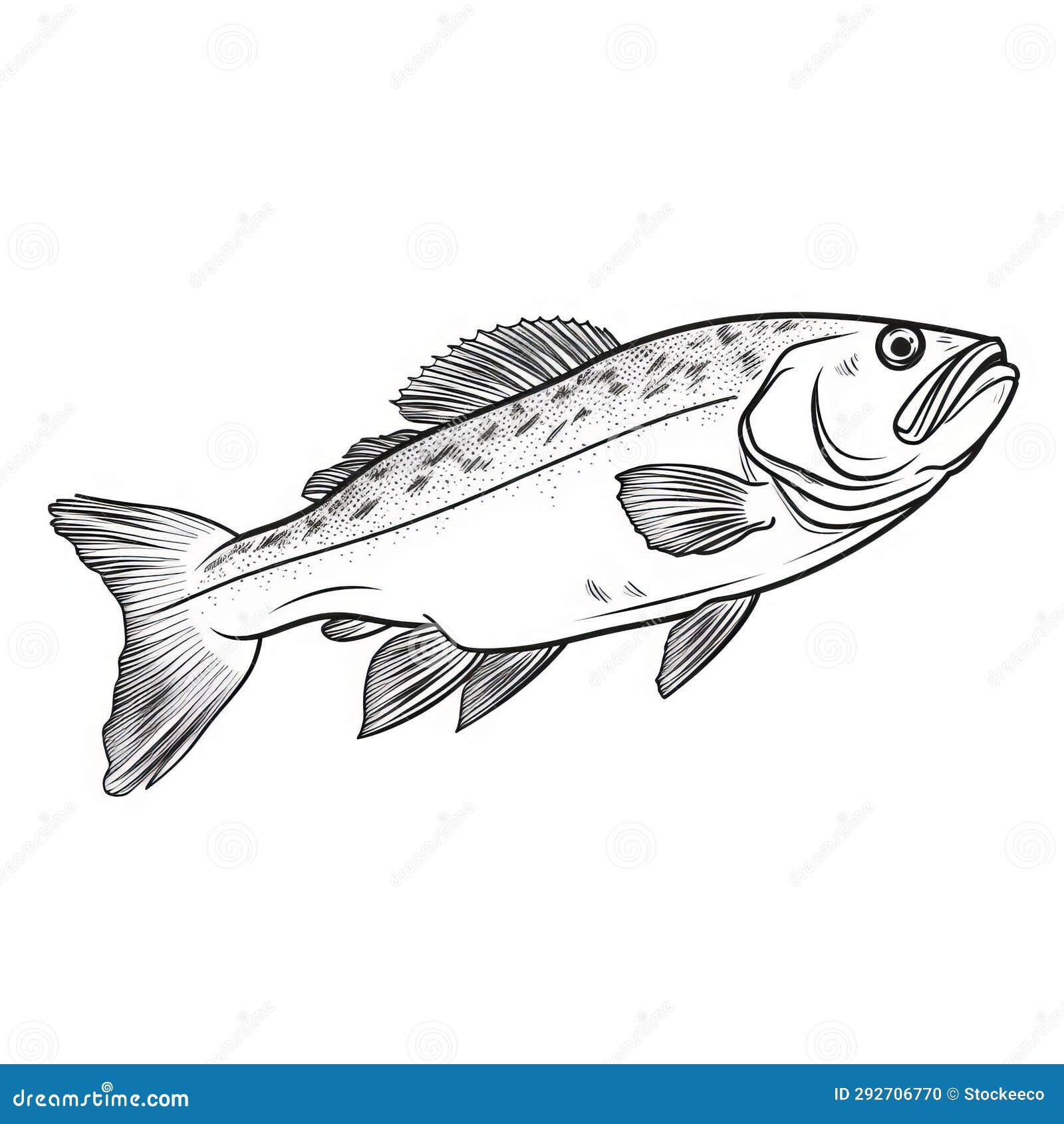 Eye-catching Fish Illustration with Distinctive Character Design Stock ...