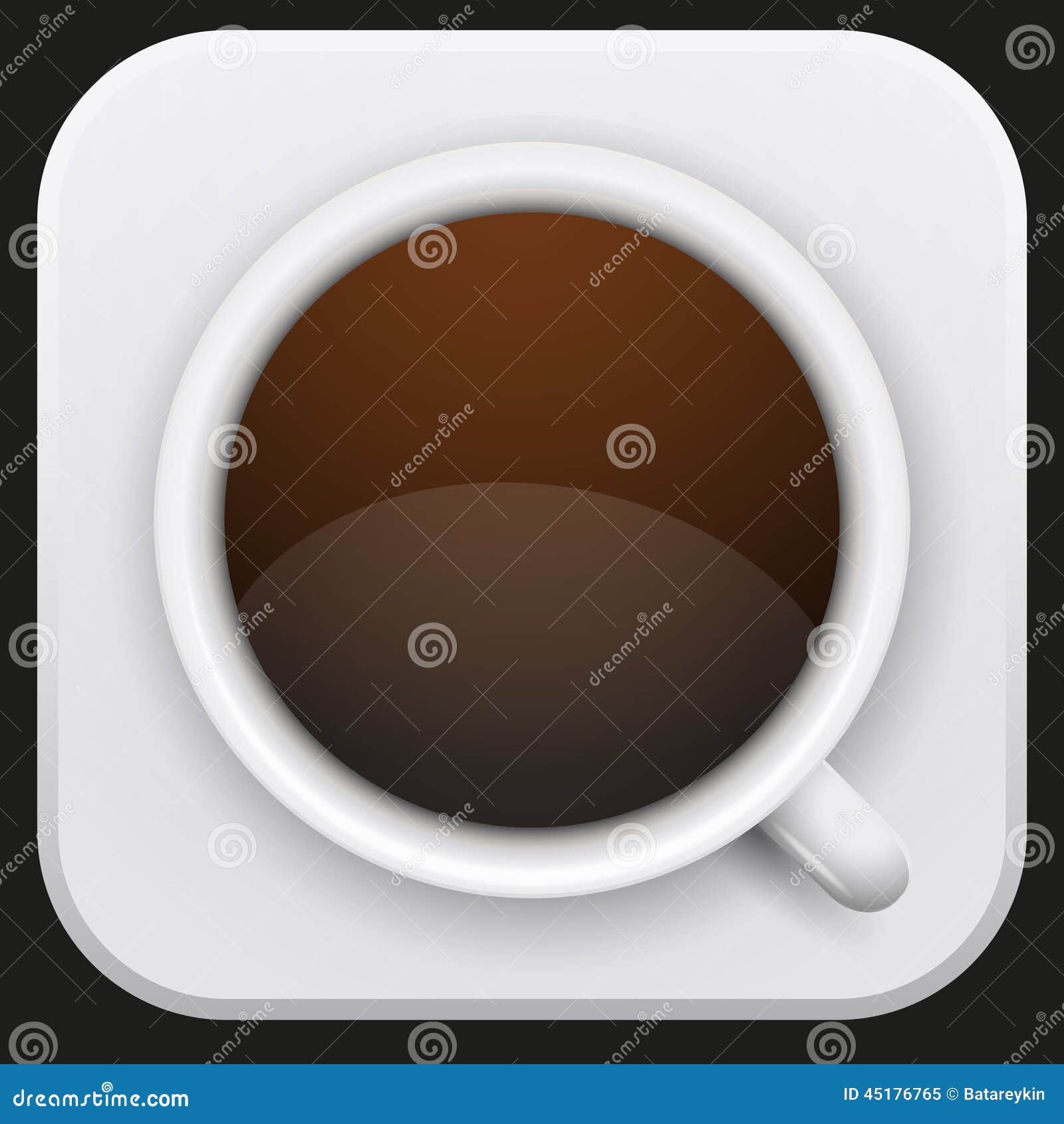 Realistic Coffee Cup Icon for Web or Application. Stock Vector ...