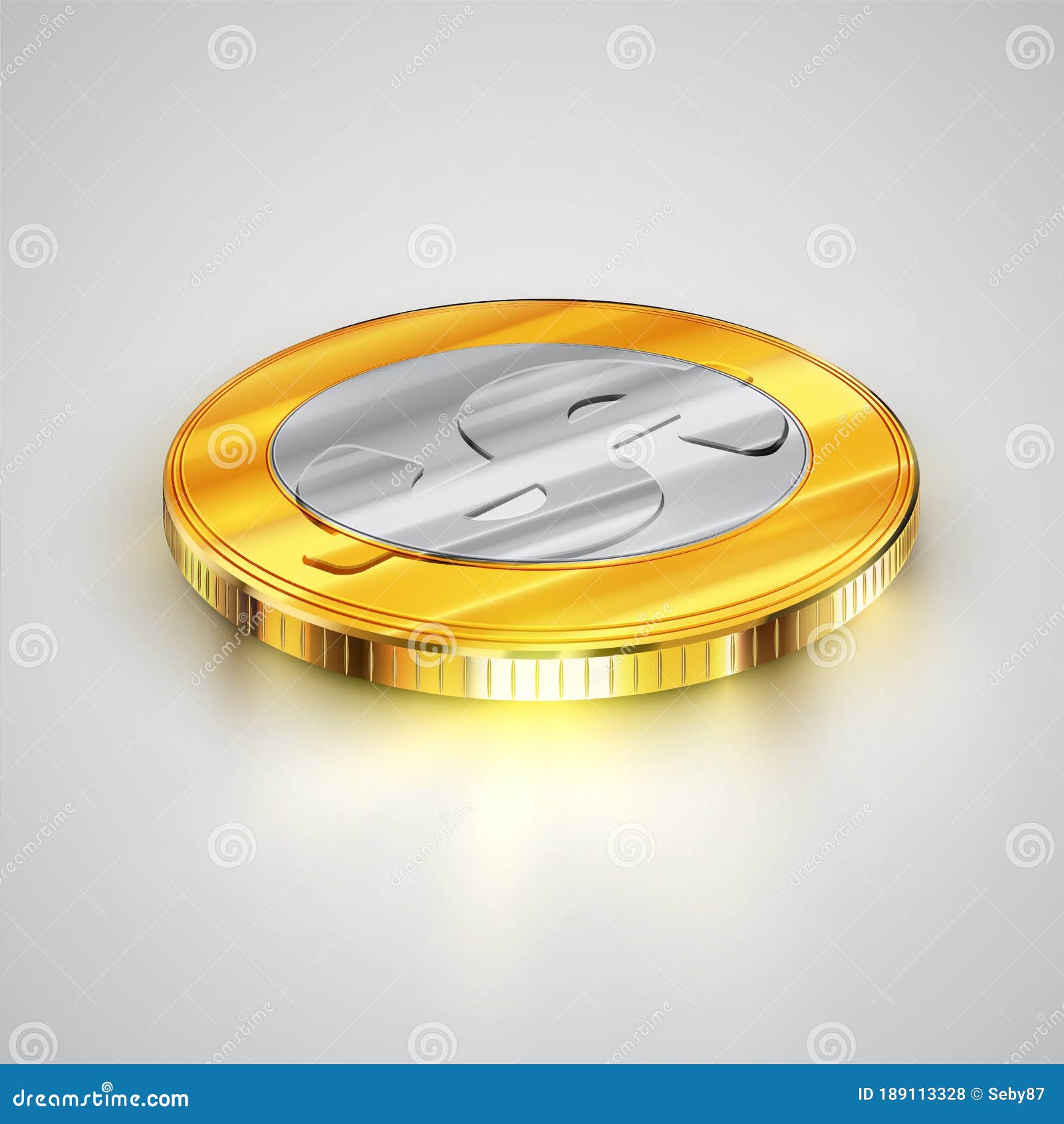Realistic Coin, Vector Illustration Stock Vector - Illustration of ...