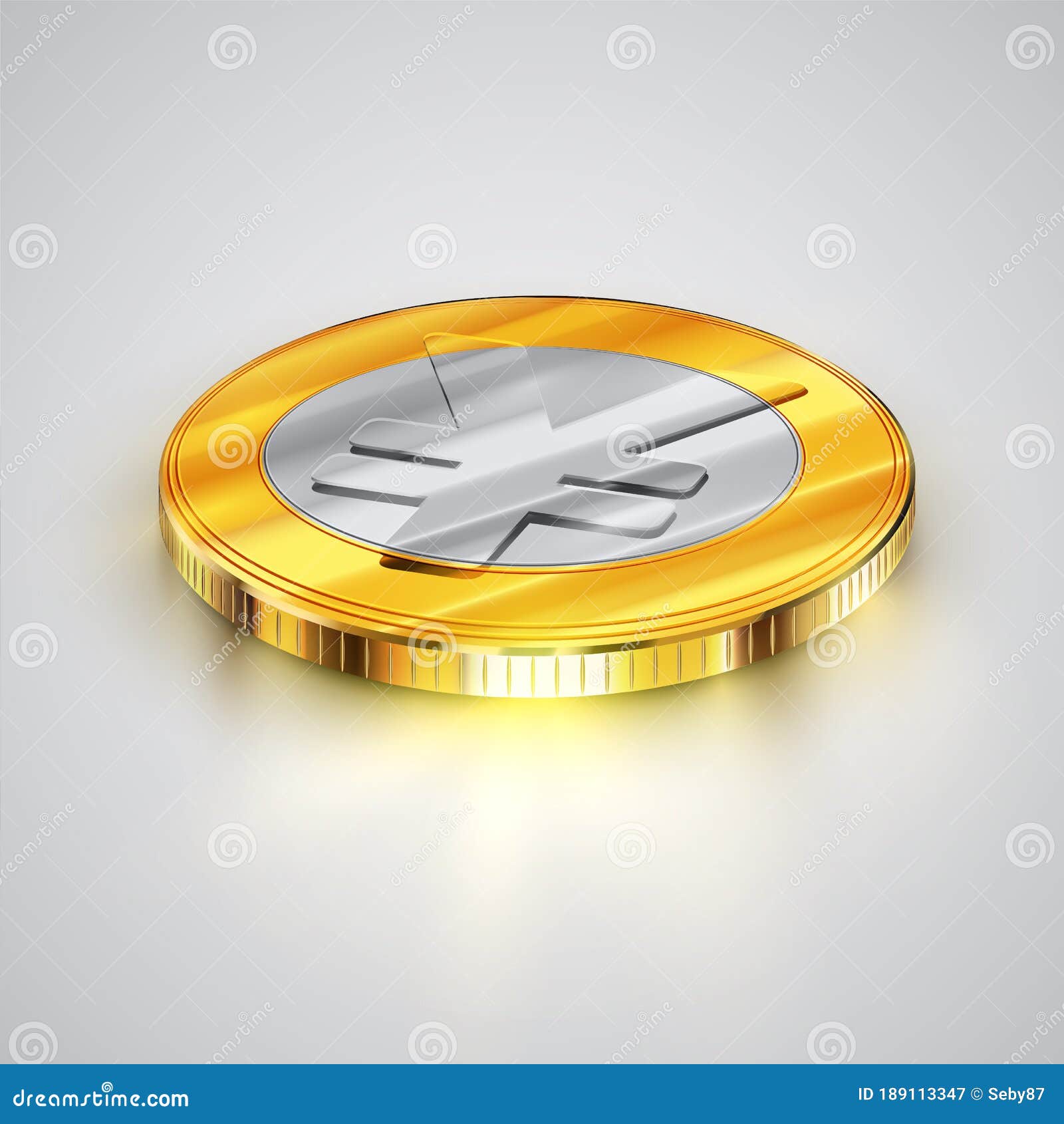 Realistic Coin, Vector Illustration Stock Vector - Illustration of bank ...