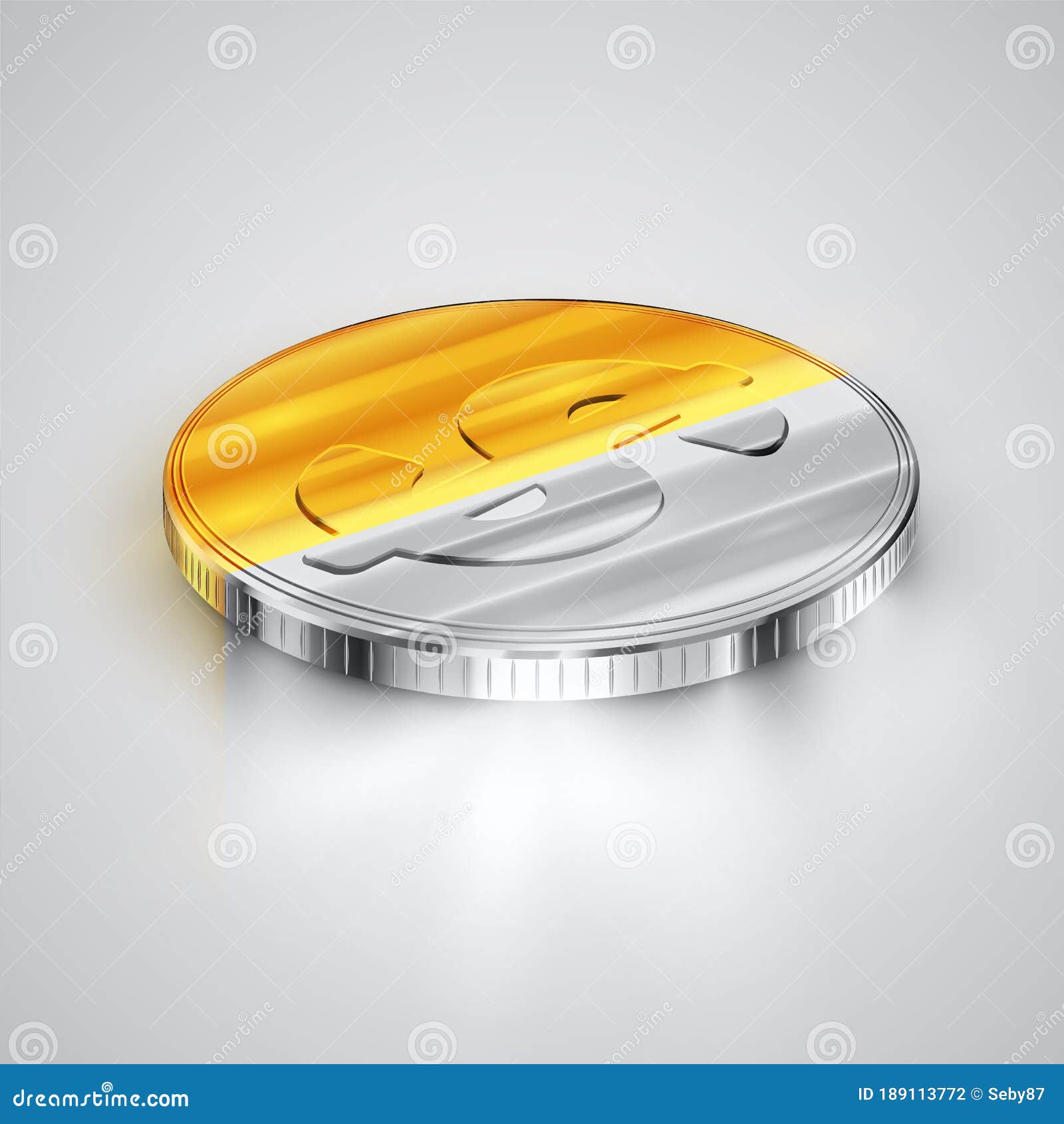 Realistic Coin, Vector Illustration Stock Vector - Illustration of ...