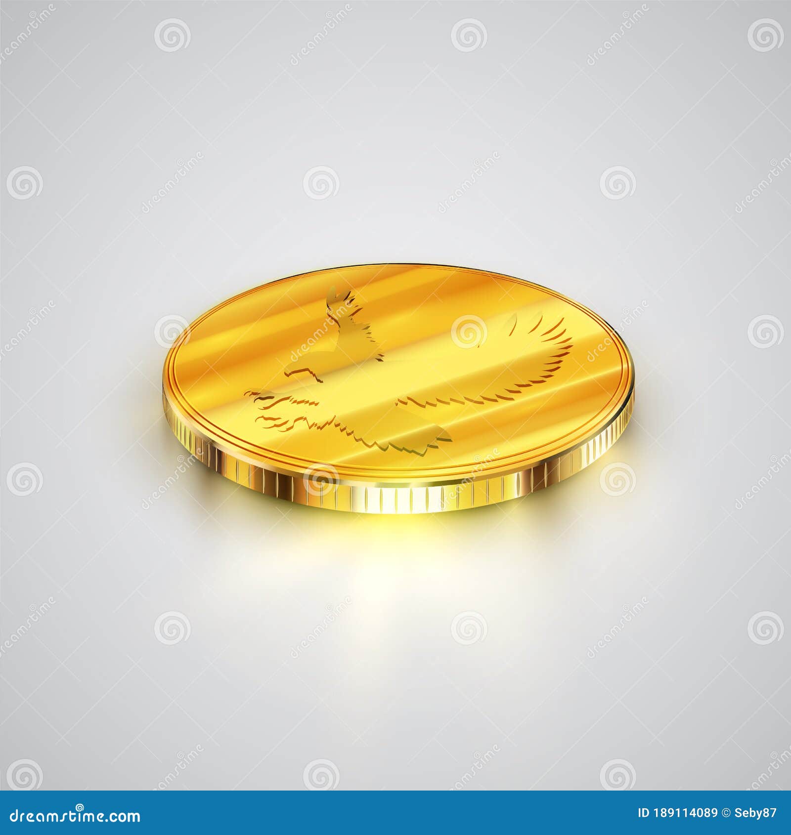 Realistic Coin, Vector Illustration Stock Vector - Illustration of ...